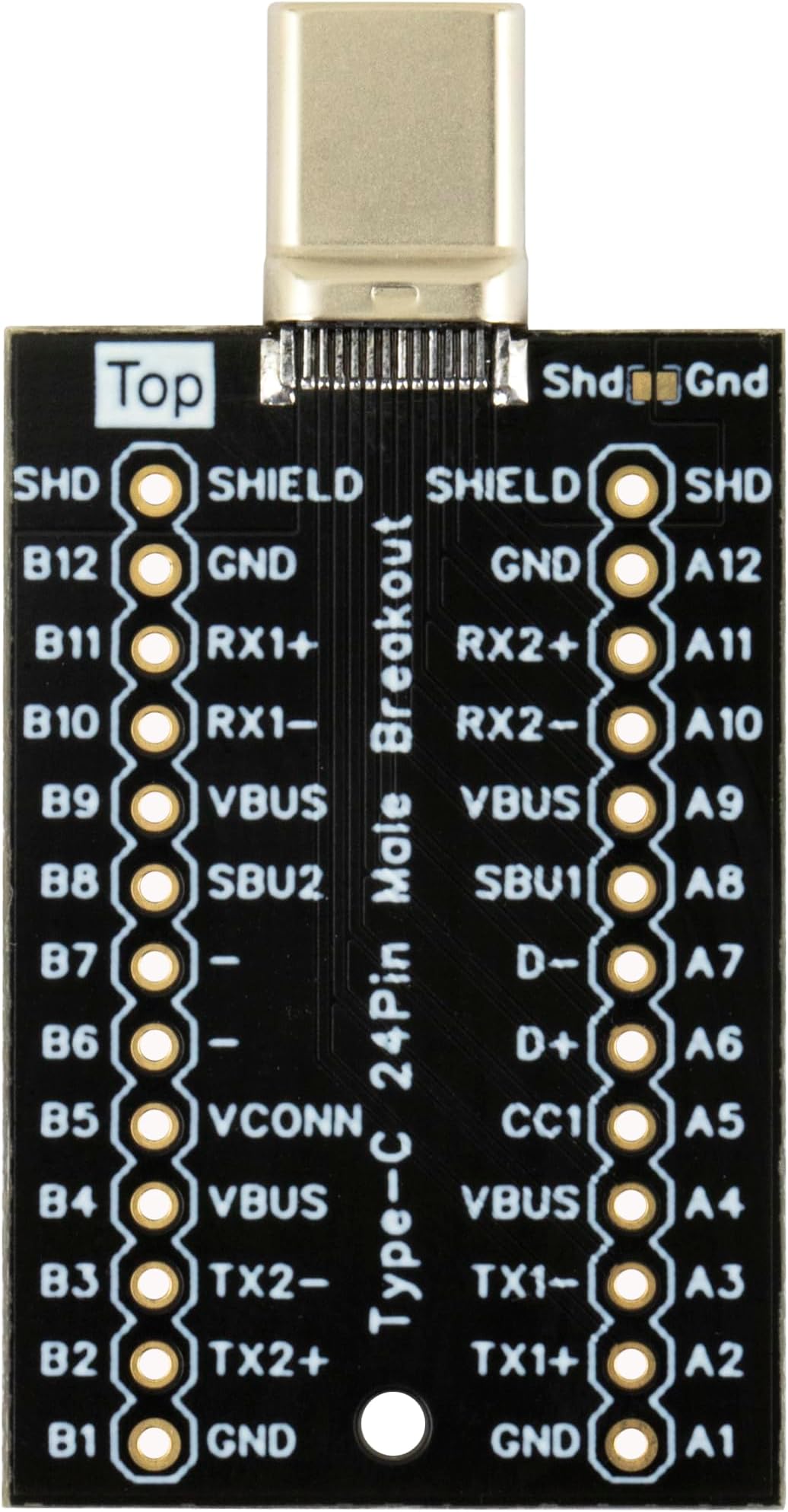Amazon.com: naughtystarts USB Type-C Breakout Board Male Connector 24 Pins Full Pins Output Gold ...