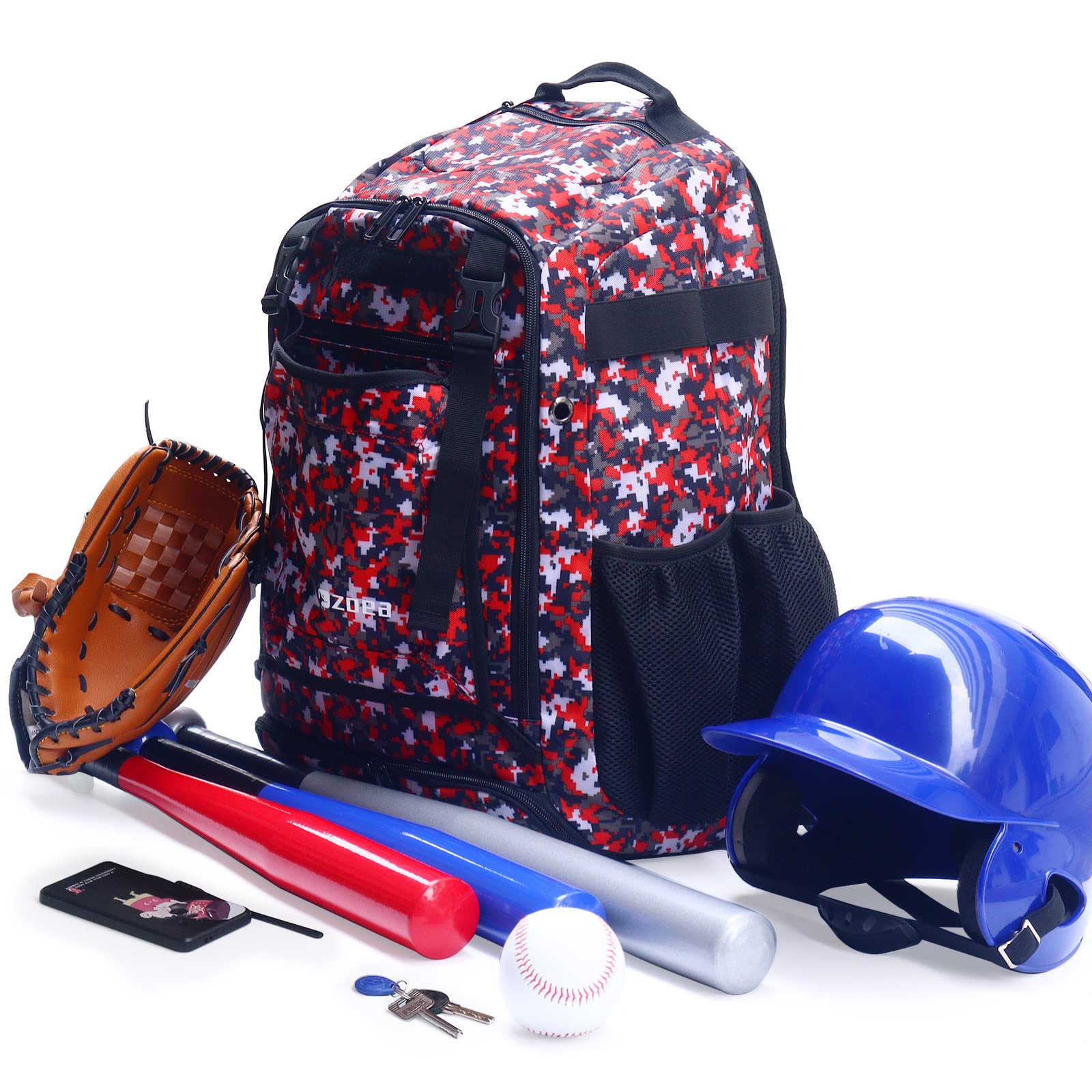 Snapklik.com : ZOEA Baseball Bat Bag Backpack, T-Ball & Softball ...