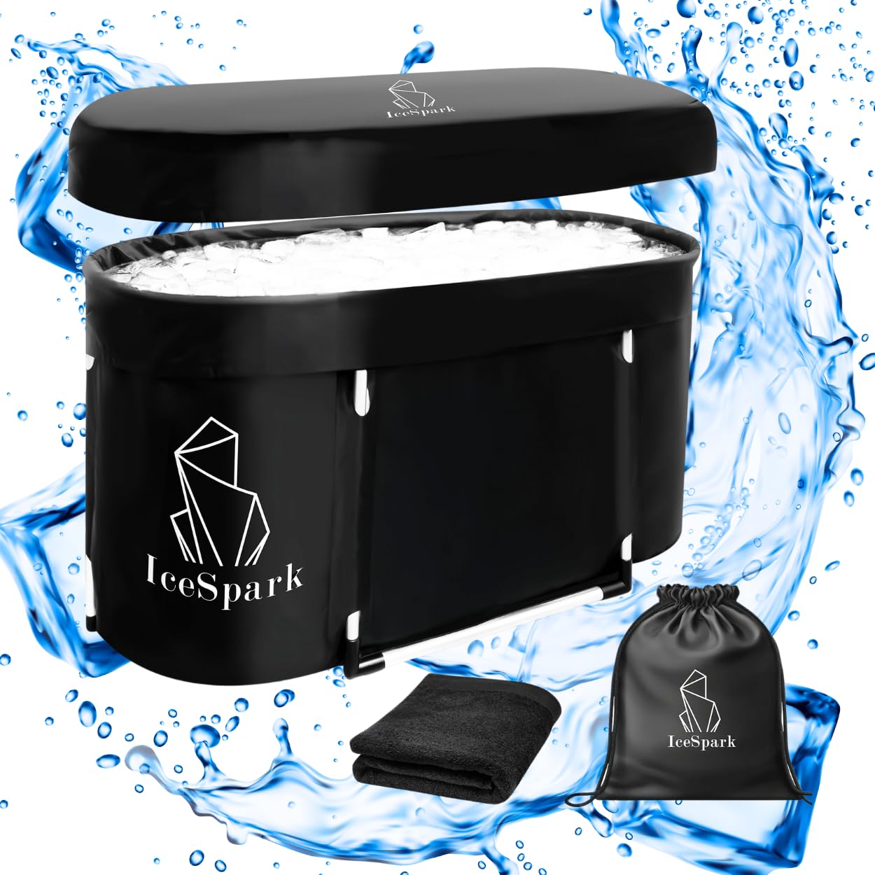 Upgraded 2024 XL 129-Gallon Large Oval Ice Bath Tub for Athletes ...