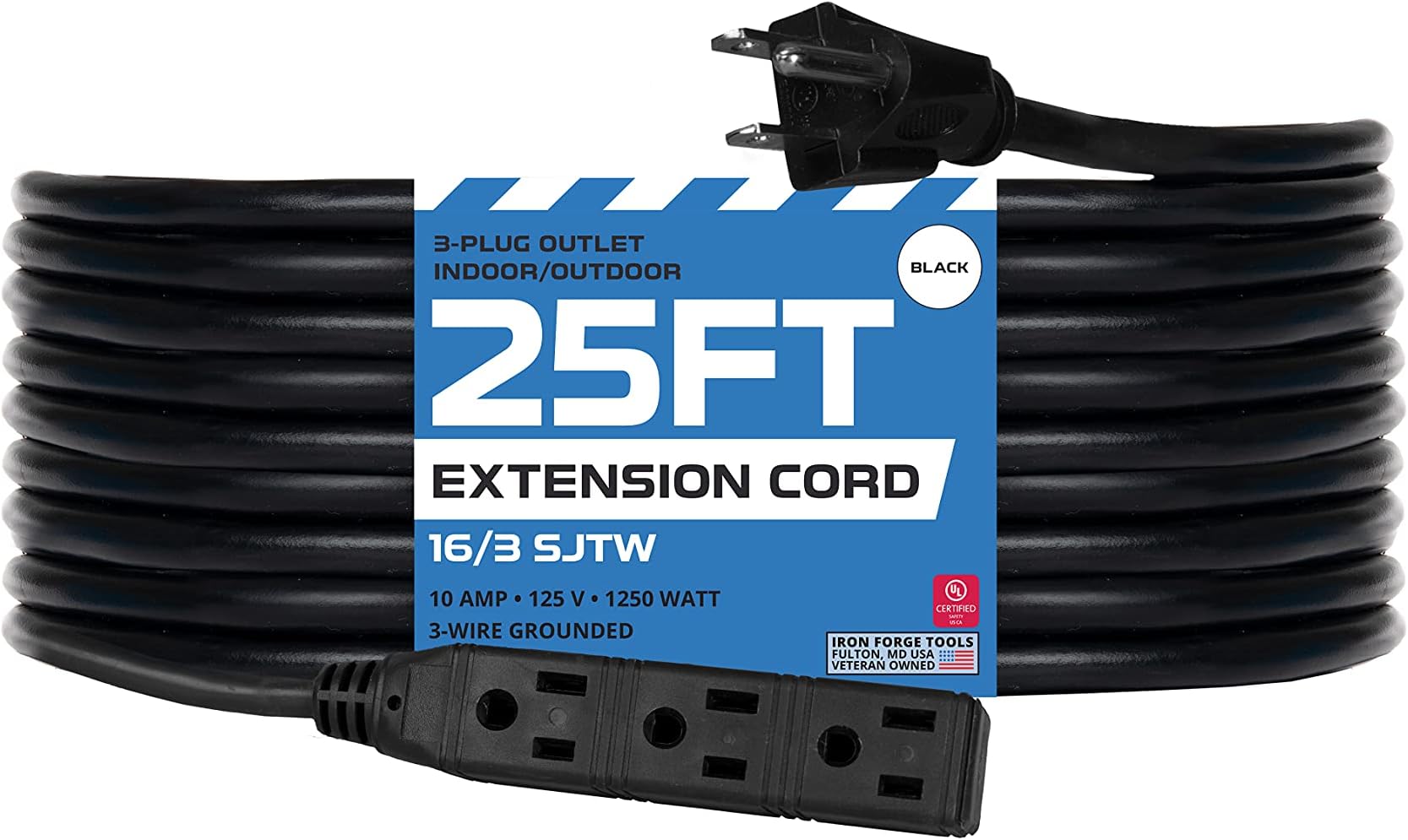 Amazon.com: UltraPro Outdoor Extension Cord, 25 Ft, Heavy Duty ...