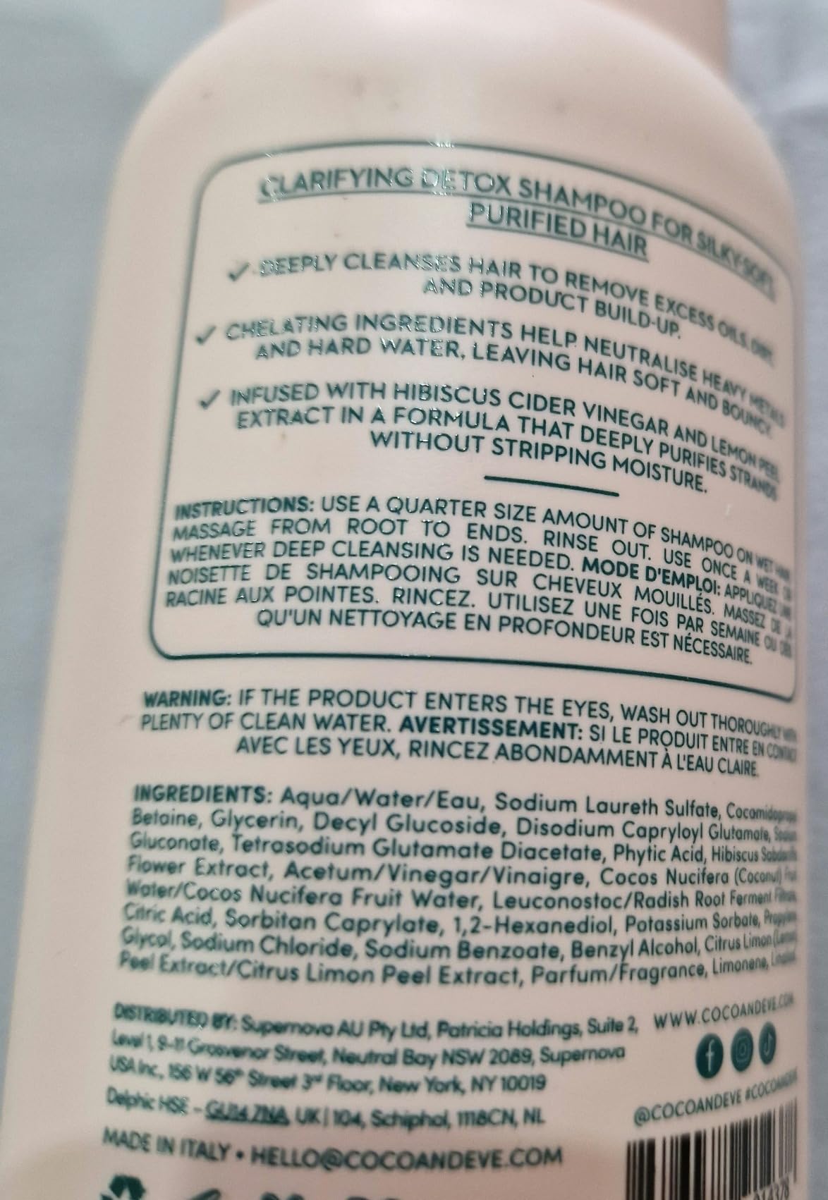 Coco and Eve Clarifying Detox Shampoo. Remove Hard Water & Product ...