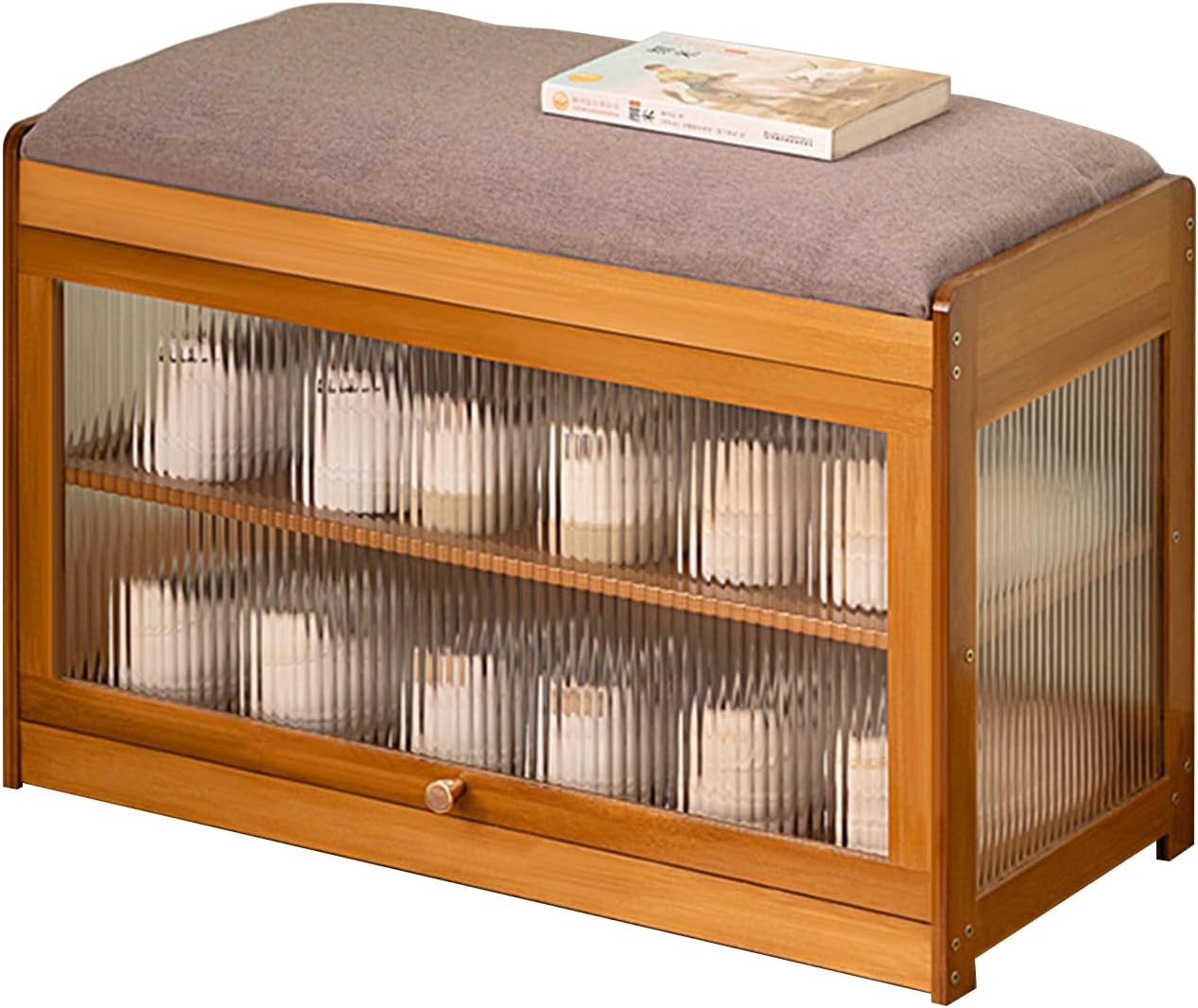 Amazon.com: ZHUMUJIAJU Modern Industrial Shoe Storage Bench, Small Shoe ...