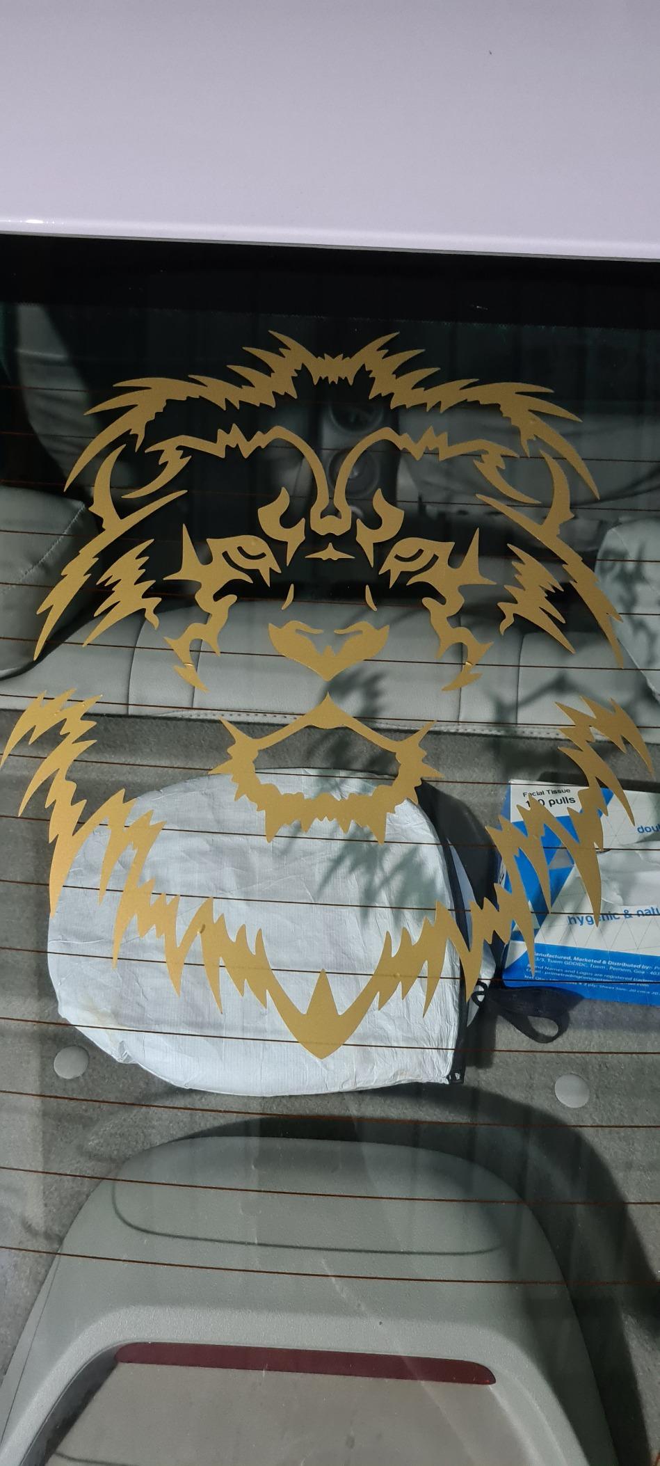 WallDesign Vinyl Lion King Car Sticker, 12 x 0.1 x 15 Inches, Silver ...