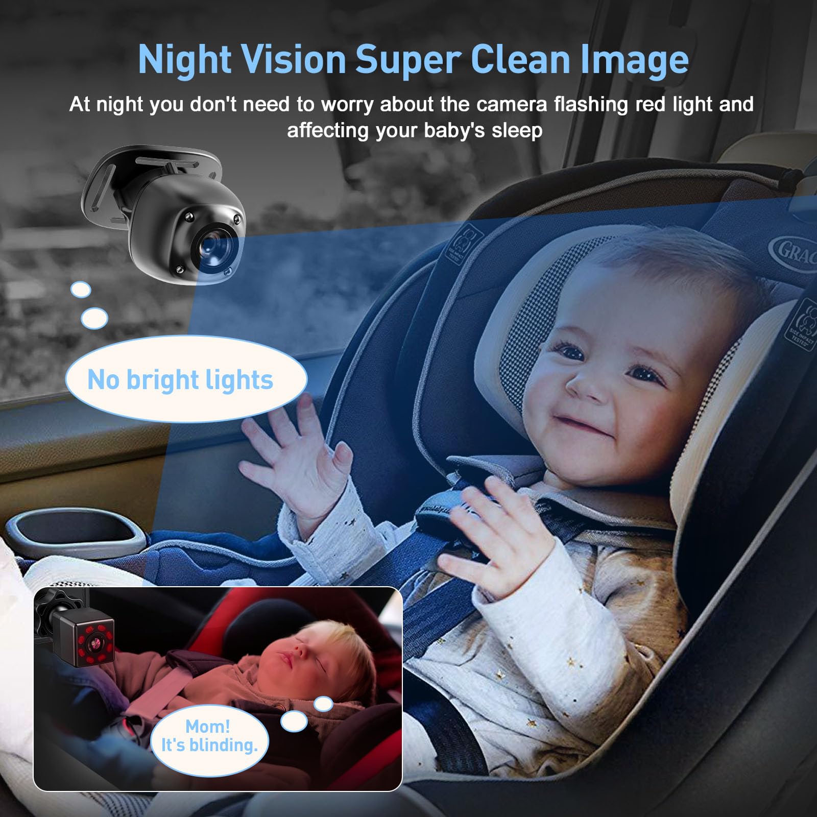 Snapklik.com : BTLMEMO Baby Car Camera Monitor For Backseat - Baby Car ...