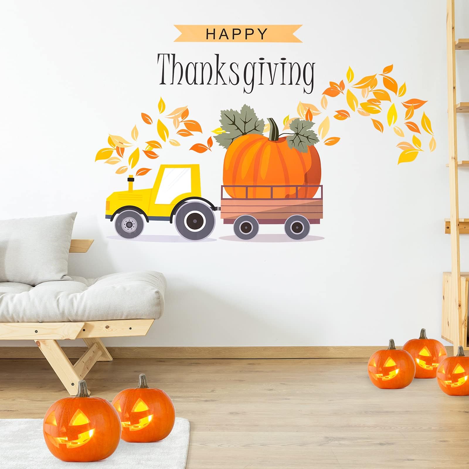 Amazon.com: Happy Thanksgiving Wall or Window Decor Decal 12" : Tools ...