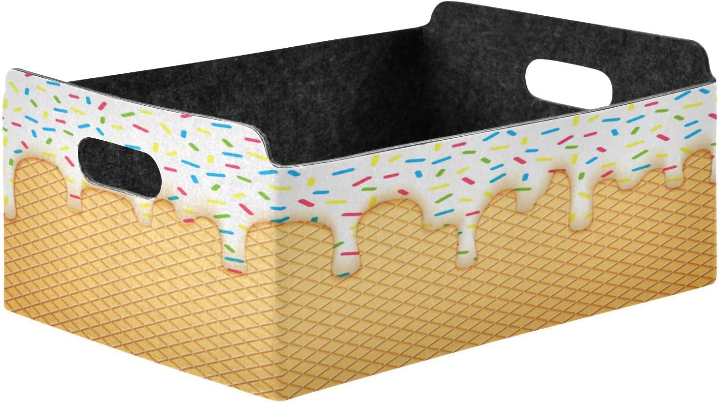 Amazon.com: Kigai Ice Cream Cone Storage Basket, Foldable Open Storage ...