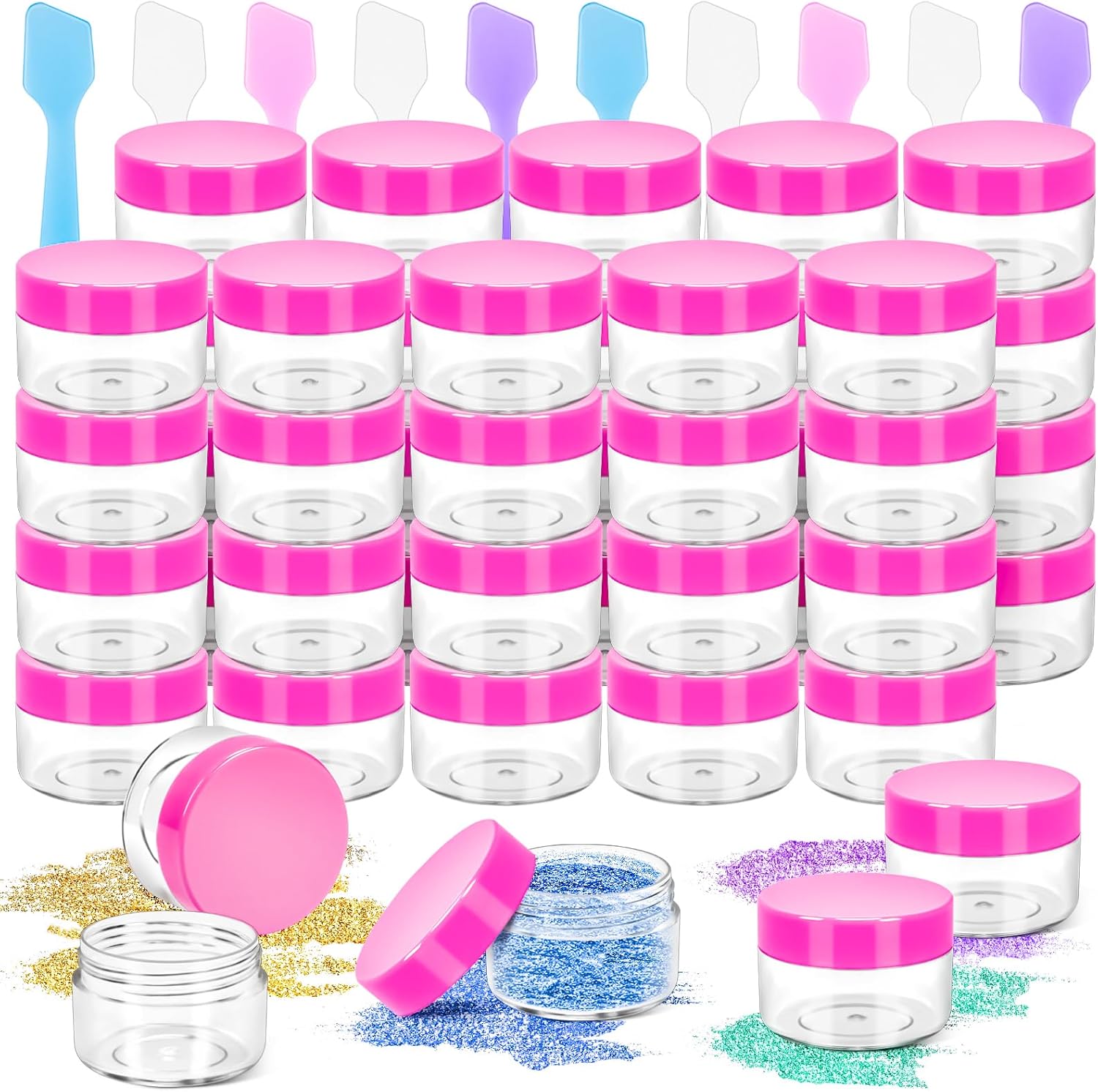 Amazon.com: MotBach 40Pack 15g Small Plastic Cosmetic Containers with ...
