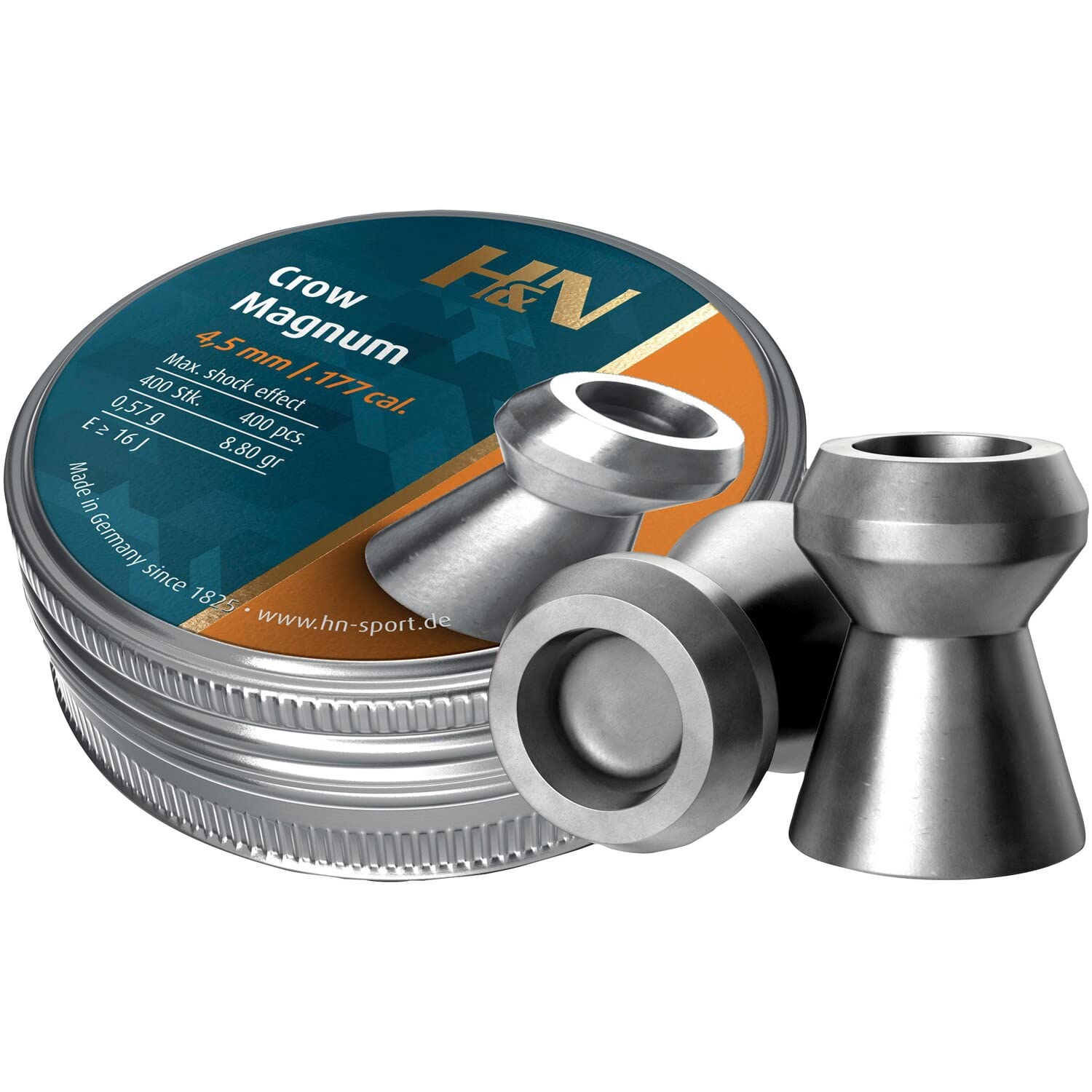 Amazon.com : H&N Sport Crow Magnum Airgun Pellets .177 Cal, 8.80 Grains ...