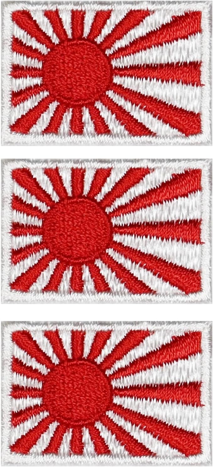 Amazon.co.jp: 日本製 ワッペン屋 WappenCook 国旗 旭日旗 日本 海軍旗 ワッペン SS 3枚セット アイロン接着 : ホビー