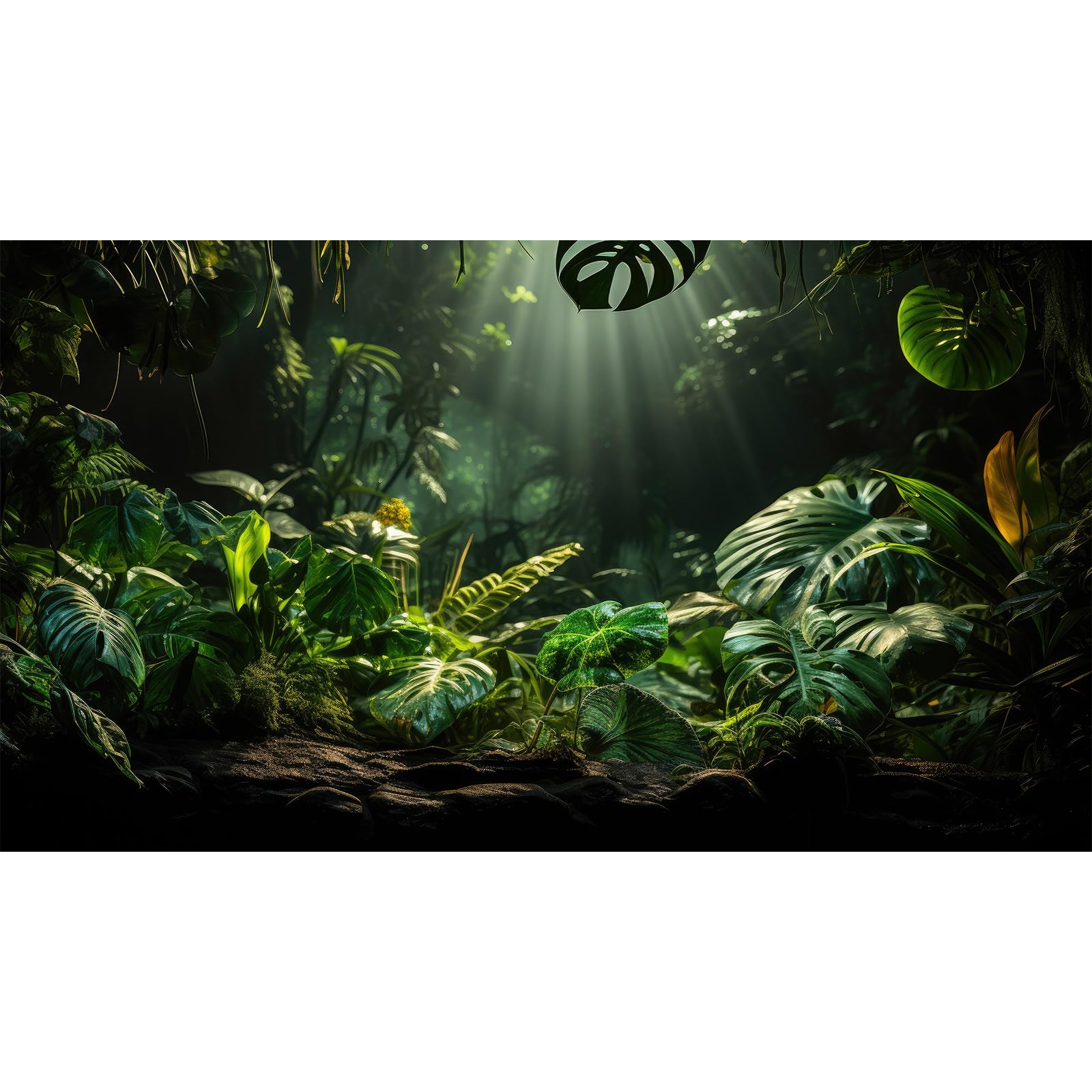 Fish Tank Wallpaper AWERT 24x12 Inches Tropical Rainforest Aquarium ...
