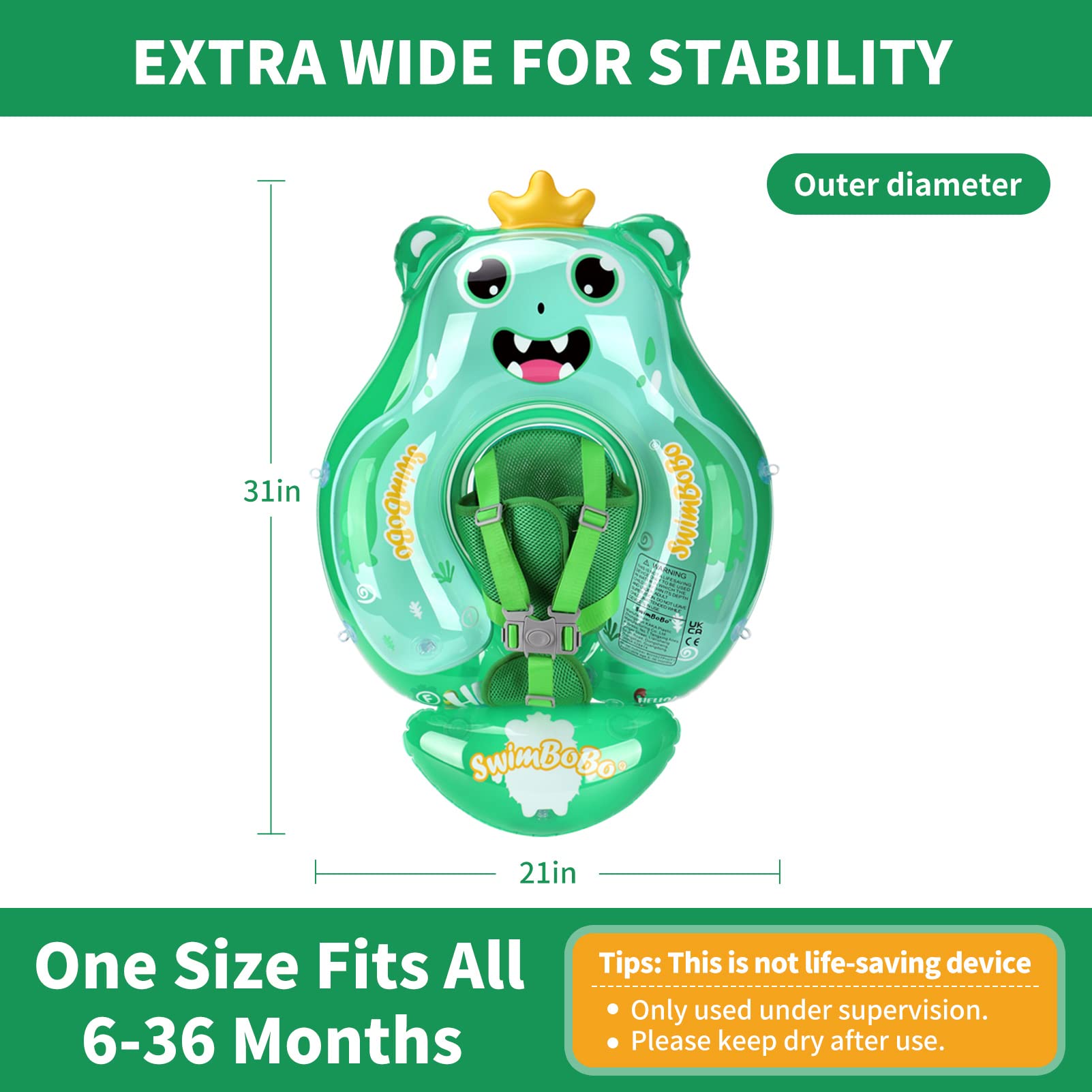 Snapklik.com : Swimbobo Baby Pool Float Inflatable Transparent Monster ...