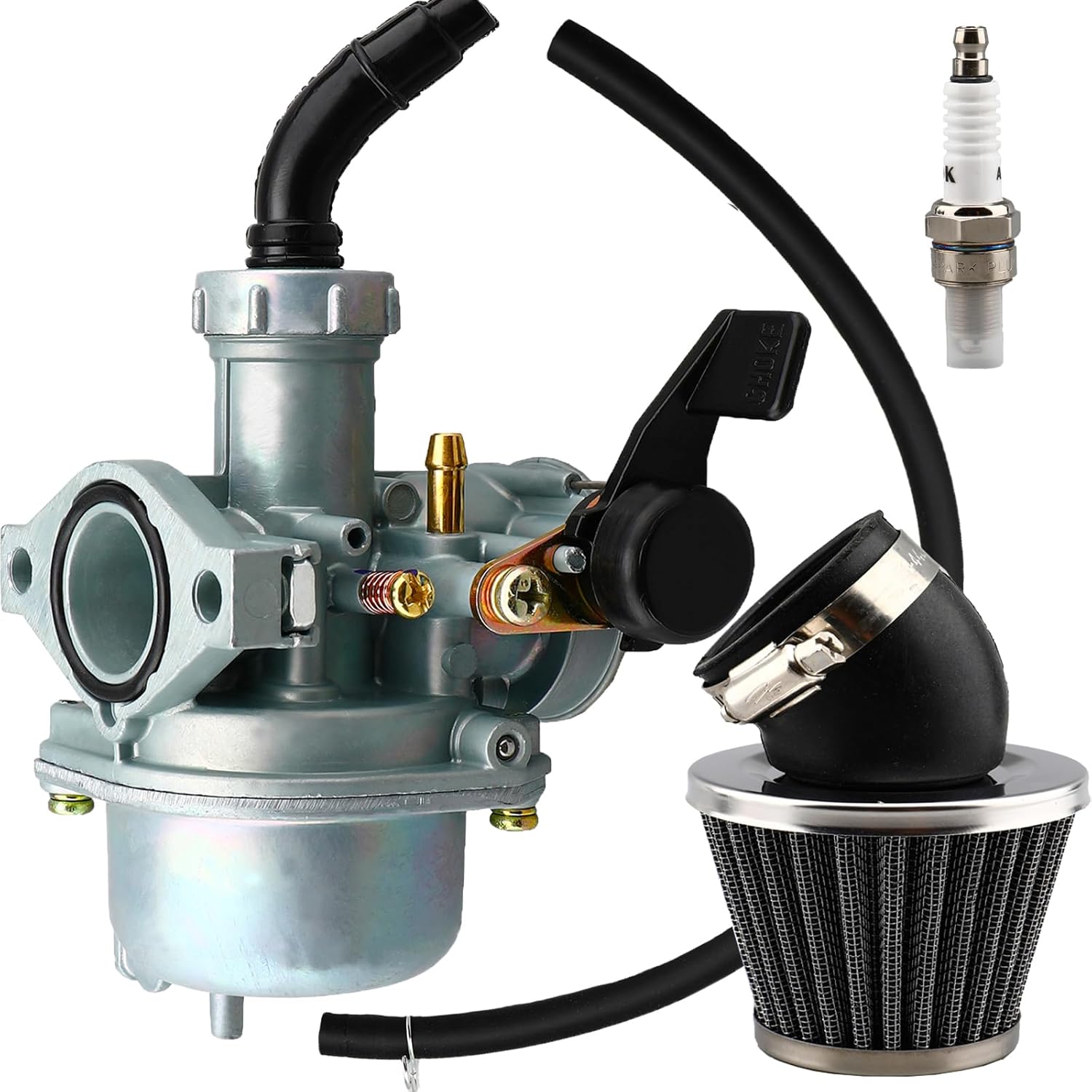 Amazon.com: PZ22 22mm Carburetor with Air Filter Spark Plug parts for Apollo SSR 50cc 110cc ...