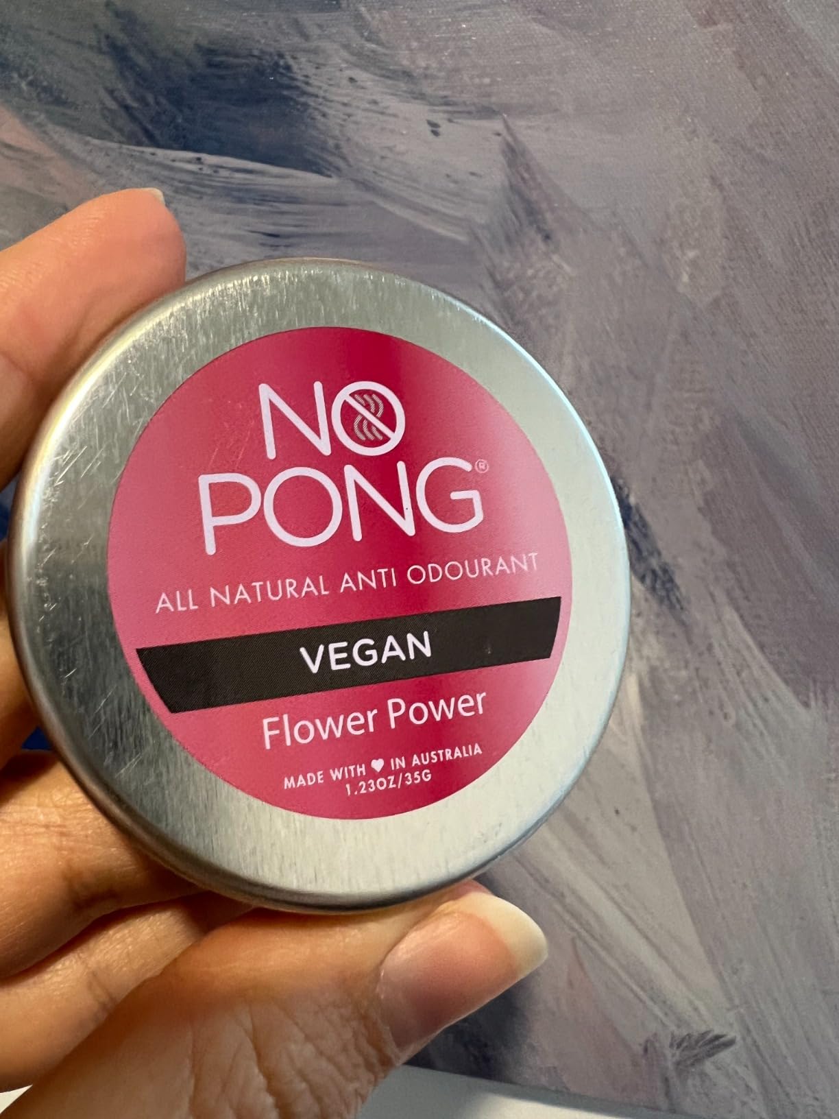 No Pong Flower Power Vegan All-Natural Deodorant, Cream Deodorant ...