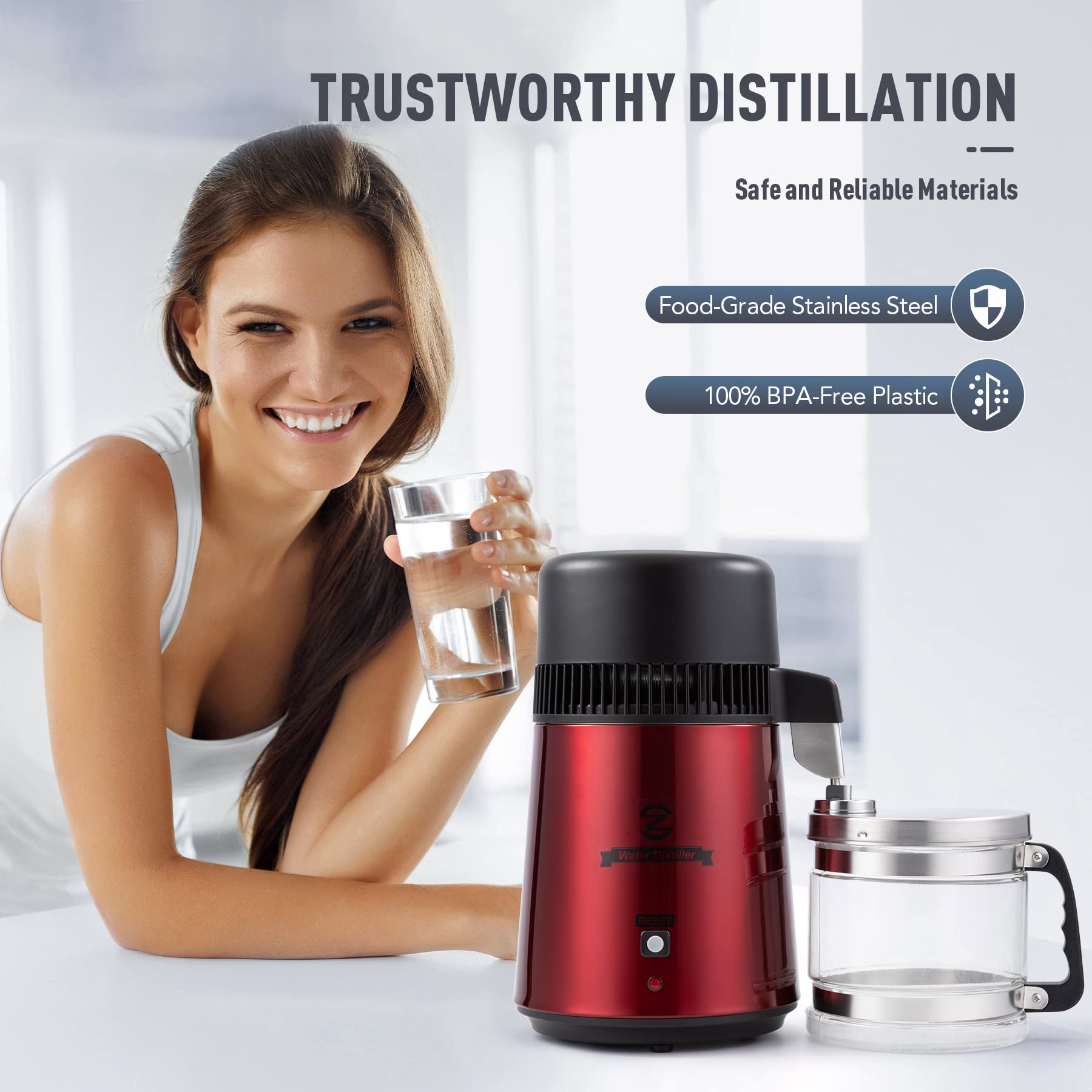 Snapklik.com : Water Distiller, Stainless Steel Distilling Pure Water ...