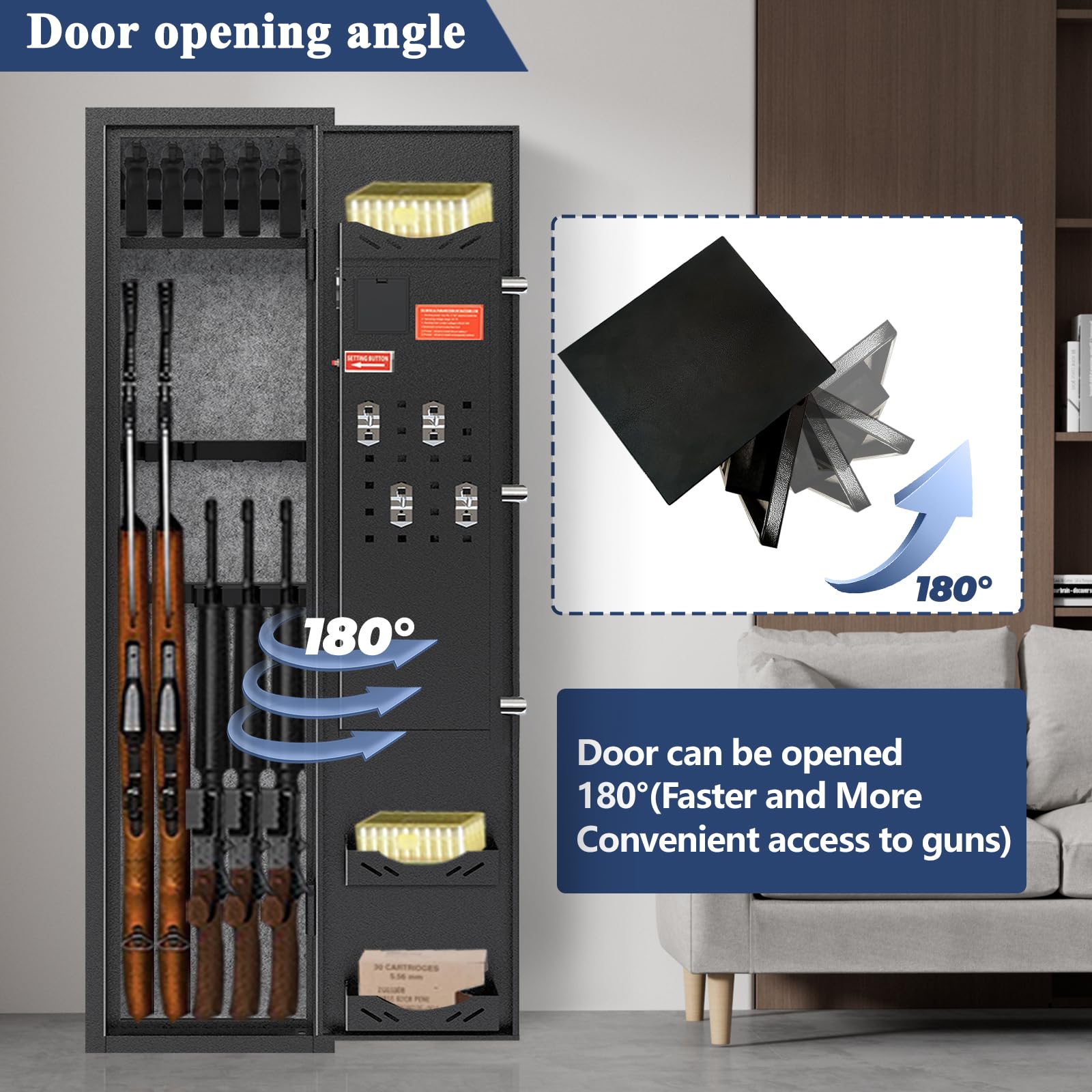 Snapklik.com : SAPITAL 4-5 Gun Safe,Gun Safes For Home Rifle And ...
