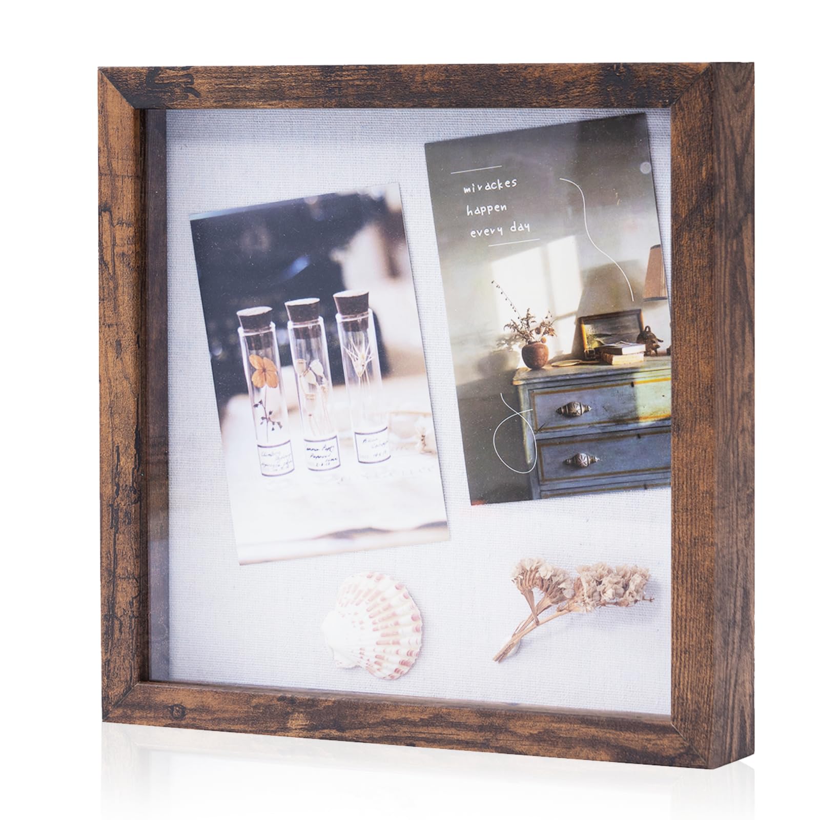 Amazon.com - Muzilife 10x10 Shadow Box Picture Frame with Linen Board ...