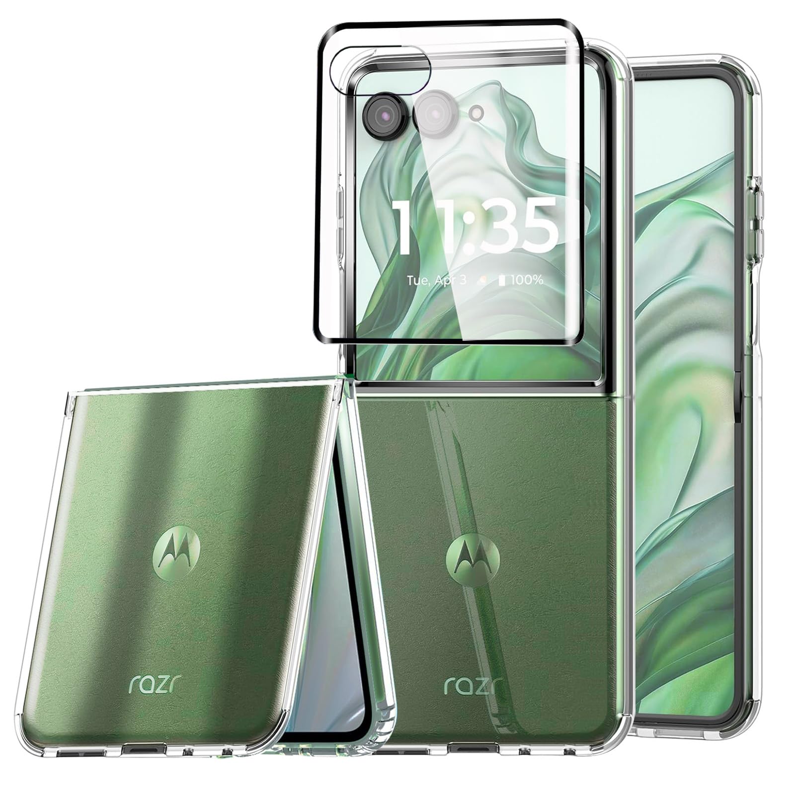 Amazon.com: AFENGBOX for Motorola Razr Plus 2024 Case,Razr Plus 2024 Clear Phone Case with ...