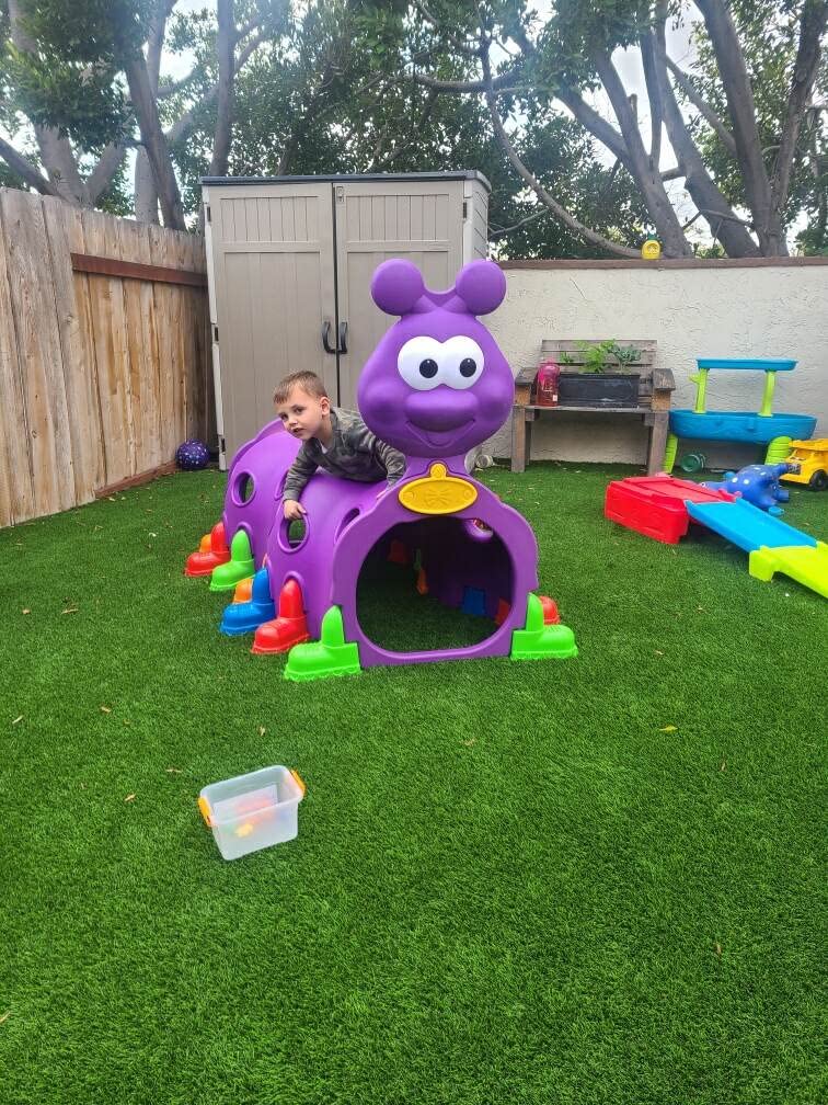 $26/mo - Finance Qaba Kids Caterpillar Tunnel Outdoor Indoor Climb-N ...