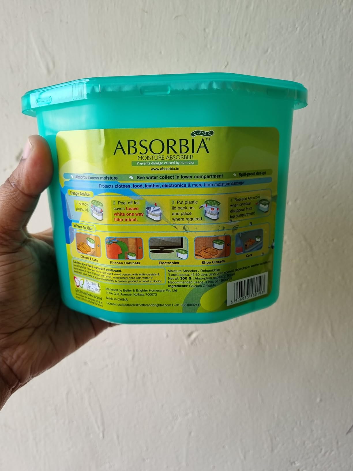 Absorbia Moisture Absorber | Absorbia Classic (300 gms X 2 boxes ...