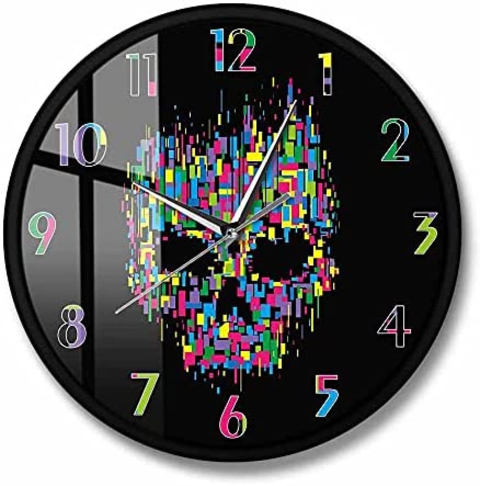Melting Skull Clock Custom Derby Cover Melted Skull Clock (Blue)