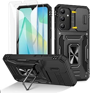 Doeshine for Samsung Galaxy A16 Case, 2 Pack Screen Protector, with Magnetic Ring Kickstand ...