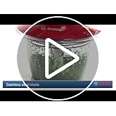 Bosch MMR08R1GB Mini Chopper, 400 W, 0.8 Litre - Red : Amazon.co.uk ...