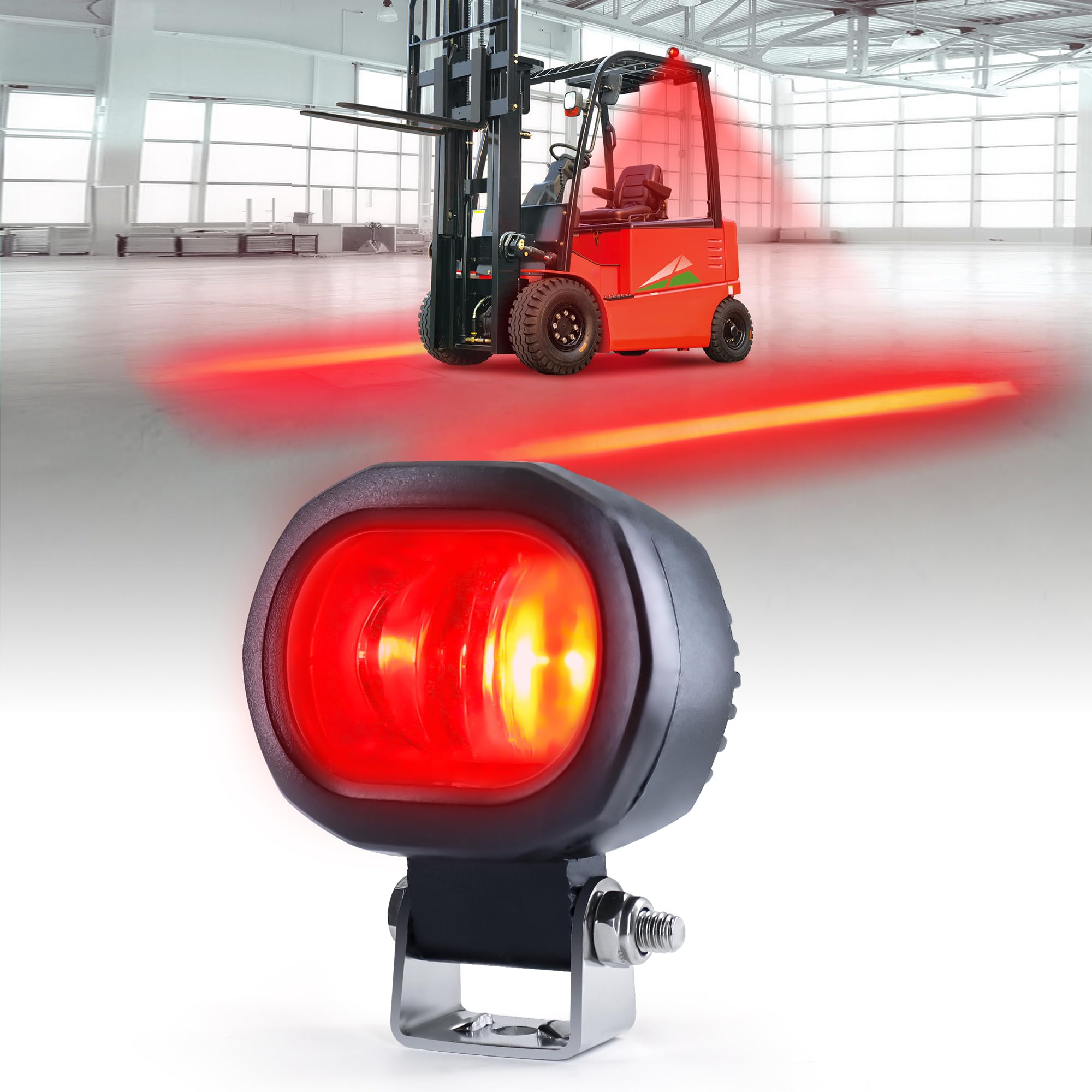 Snapklik.com : eTzone LED Forklift Light 1000LM Red Warehouse ...