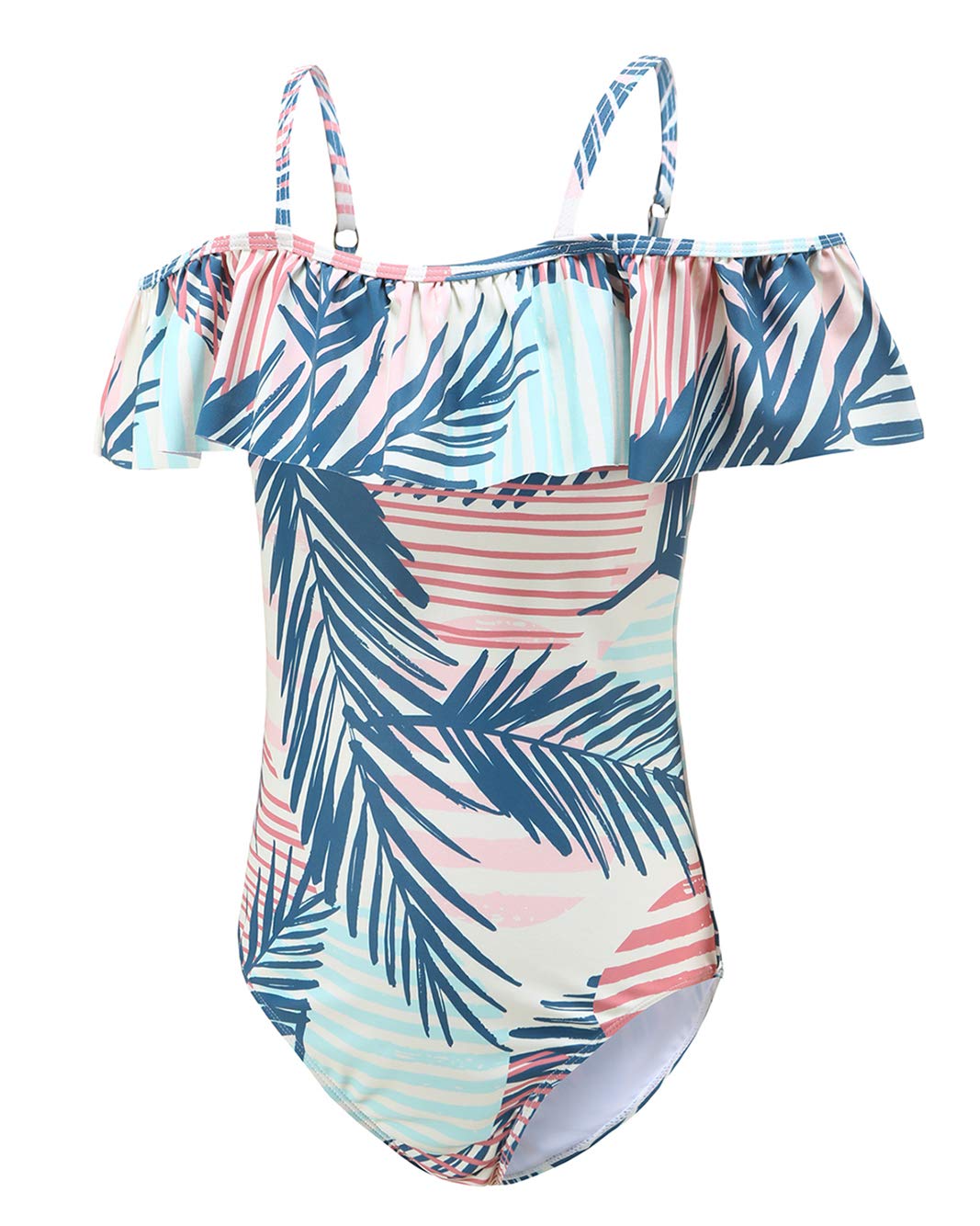 Buy Girls Swimming Costume Kids Girls One Piece Swimsuit Tie Dye Off ...