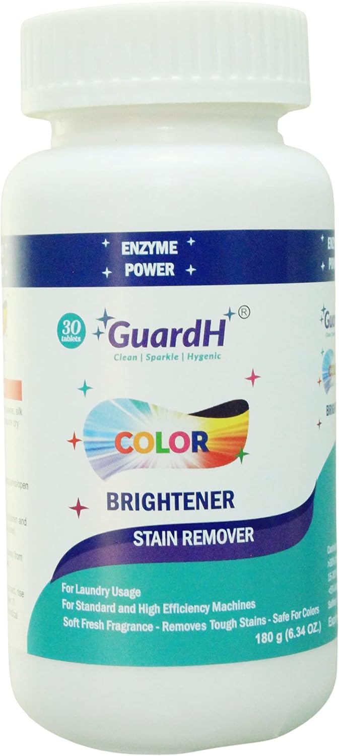 Amazon.com: GuardH Color Brightener and Stain Remover Tablets - Enzyme ...