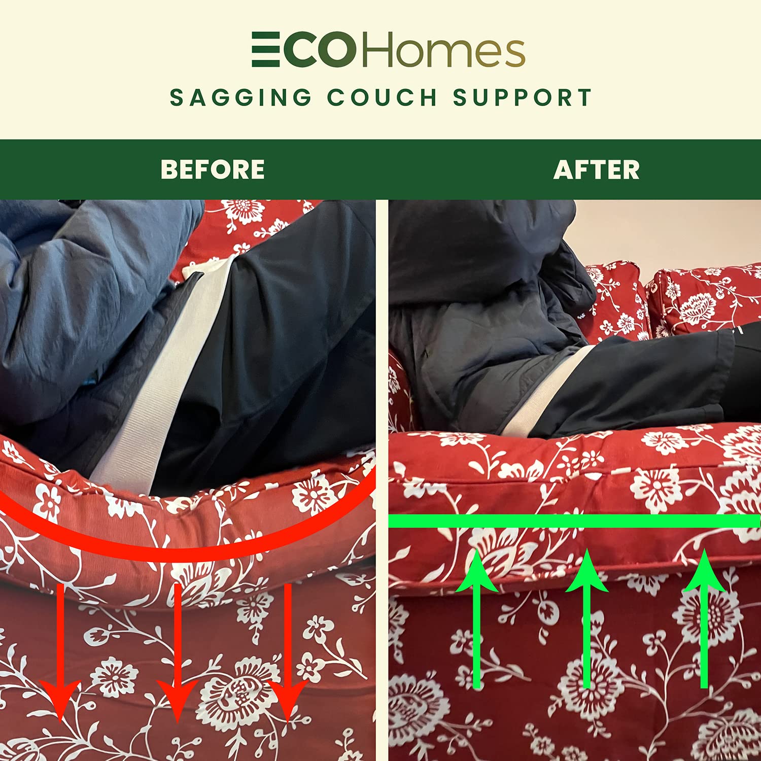 Snapklik.com : ECOHomes Couch Supports For Sagging Cushions - Couch ...