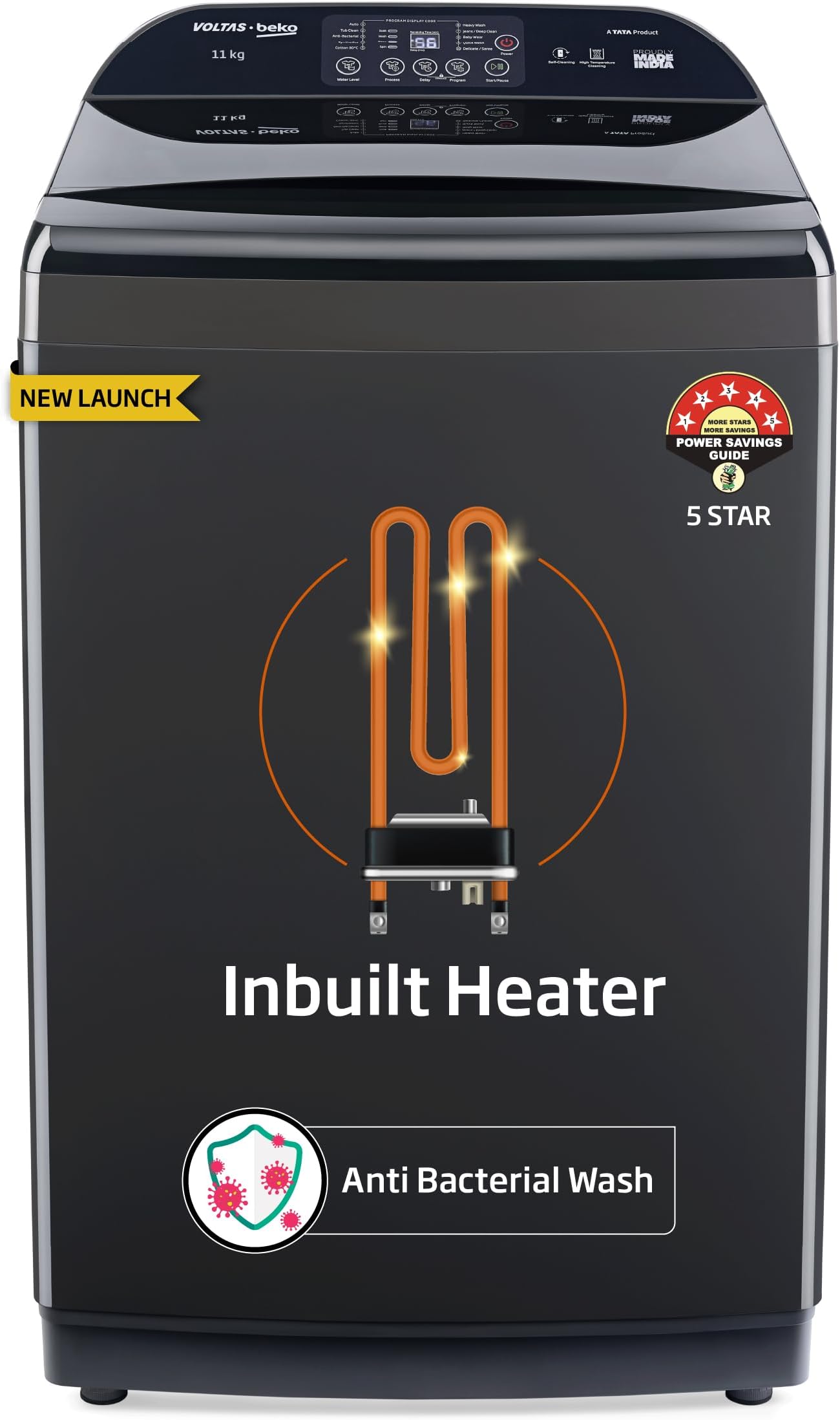 Voltas Beko, A Tata Product 11 Kg 5 Star Fully-Automatic Top Loading ...