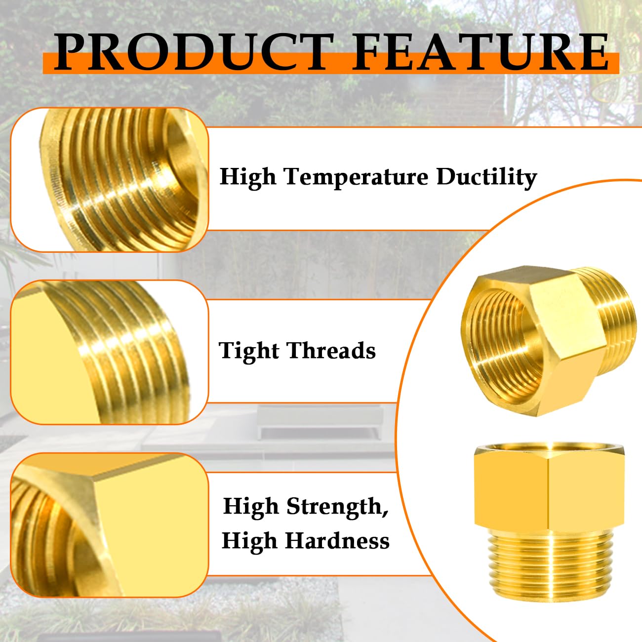 Snapklik.com : 2-Pack Brass Pipe Fitting 3/4 NPT Male Thread To 3/4 NPT ...