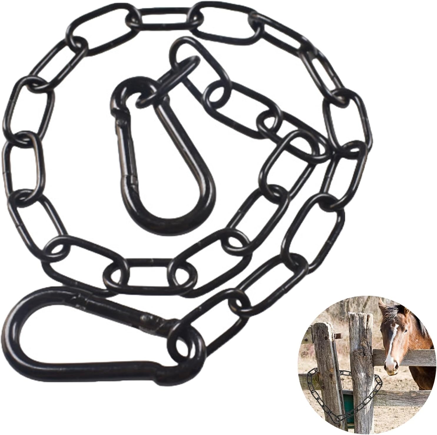 Gate Chain Lock for Outdoor Fence Yard, 23.6 Inch Stainless Steel Gate ...