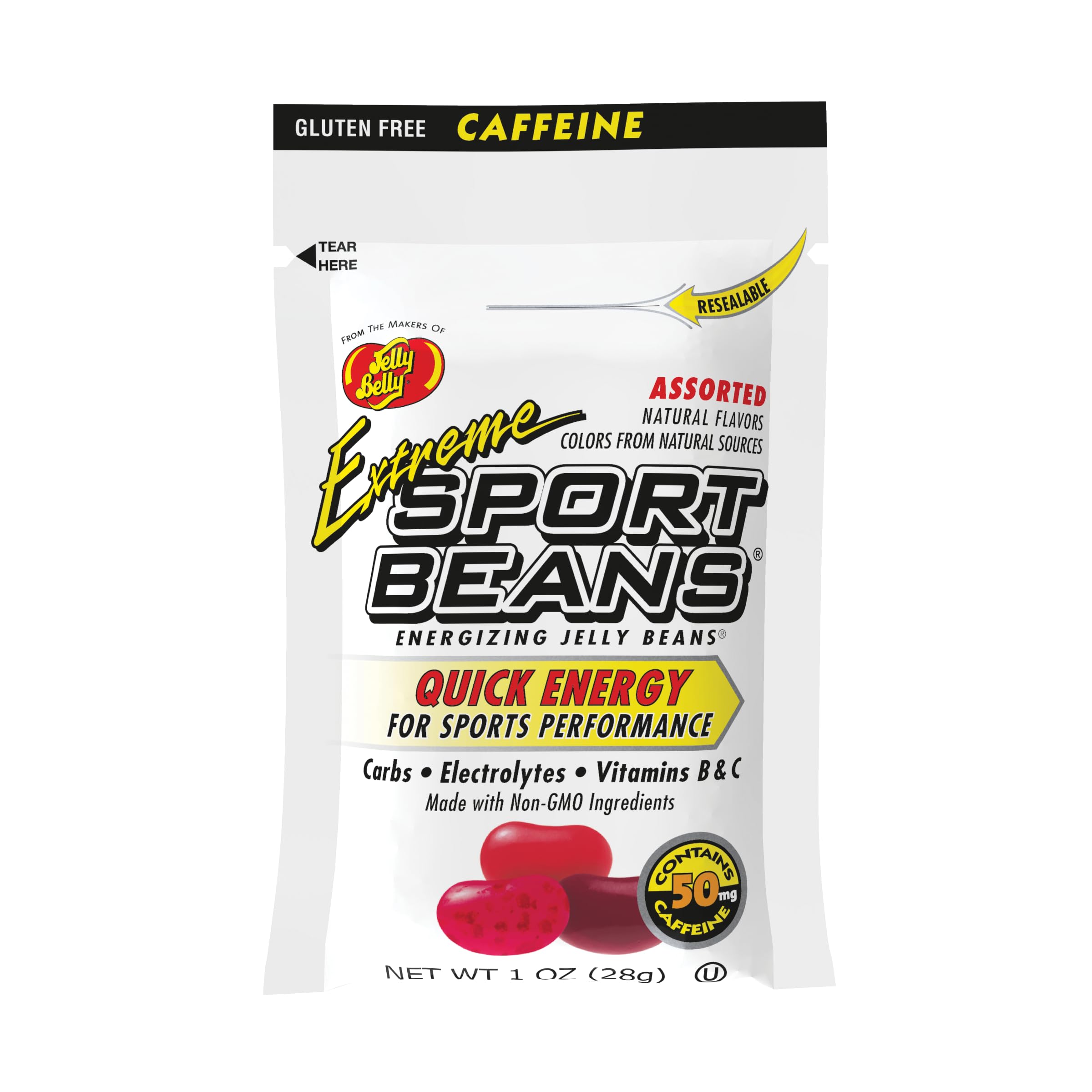 Amazon.com: Extreme Sport Beans, Assorted Flavors with Caffeine, 1 ...