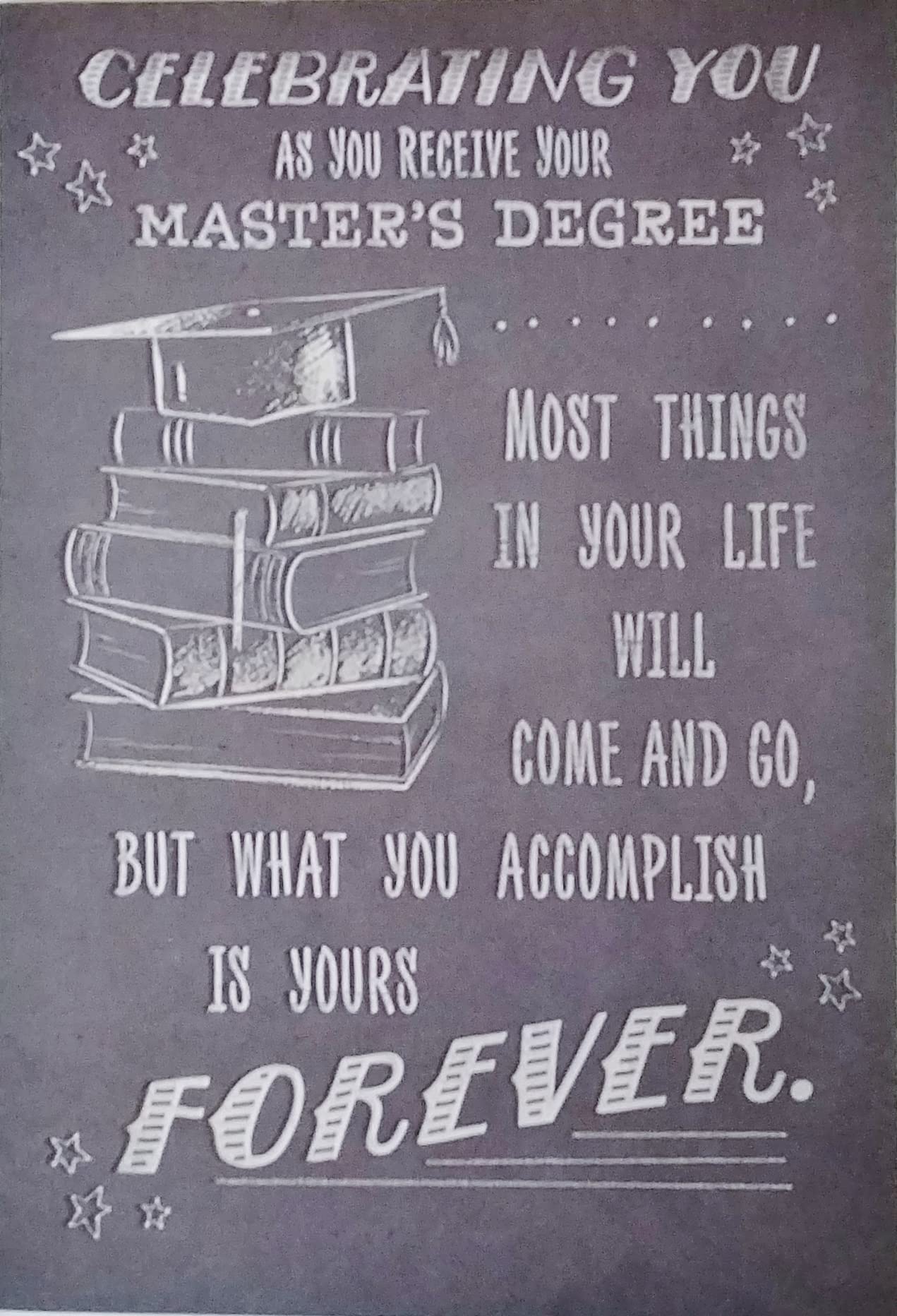 Amazon.com : Greeting Card Celebrating You As You Receive Your Master's ...