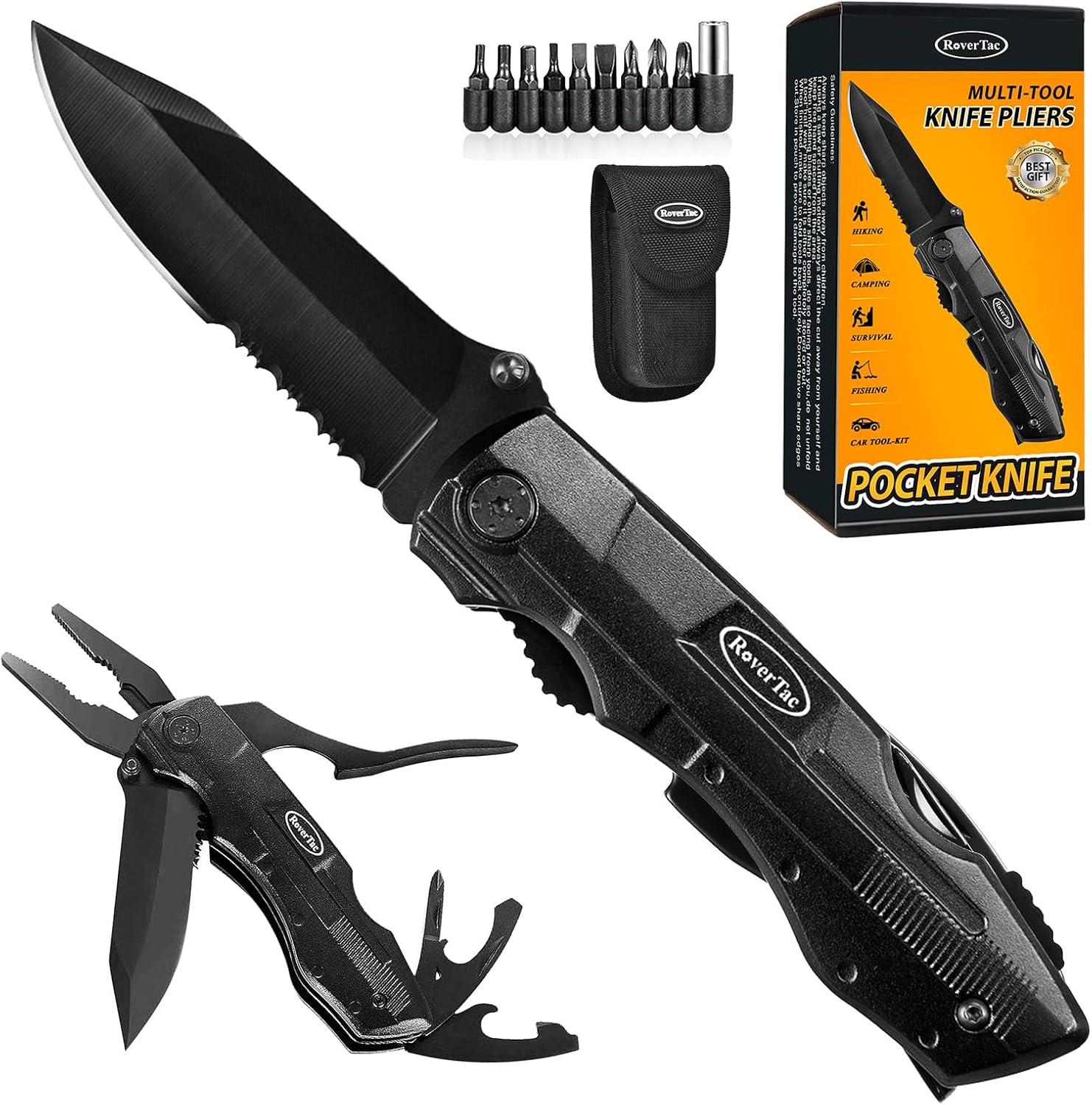 Multitool Coltello Pinze Multiuso Regalo-Uomo: RoverTac Coltello ...