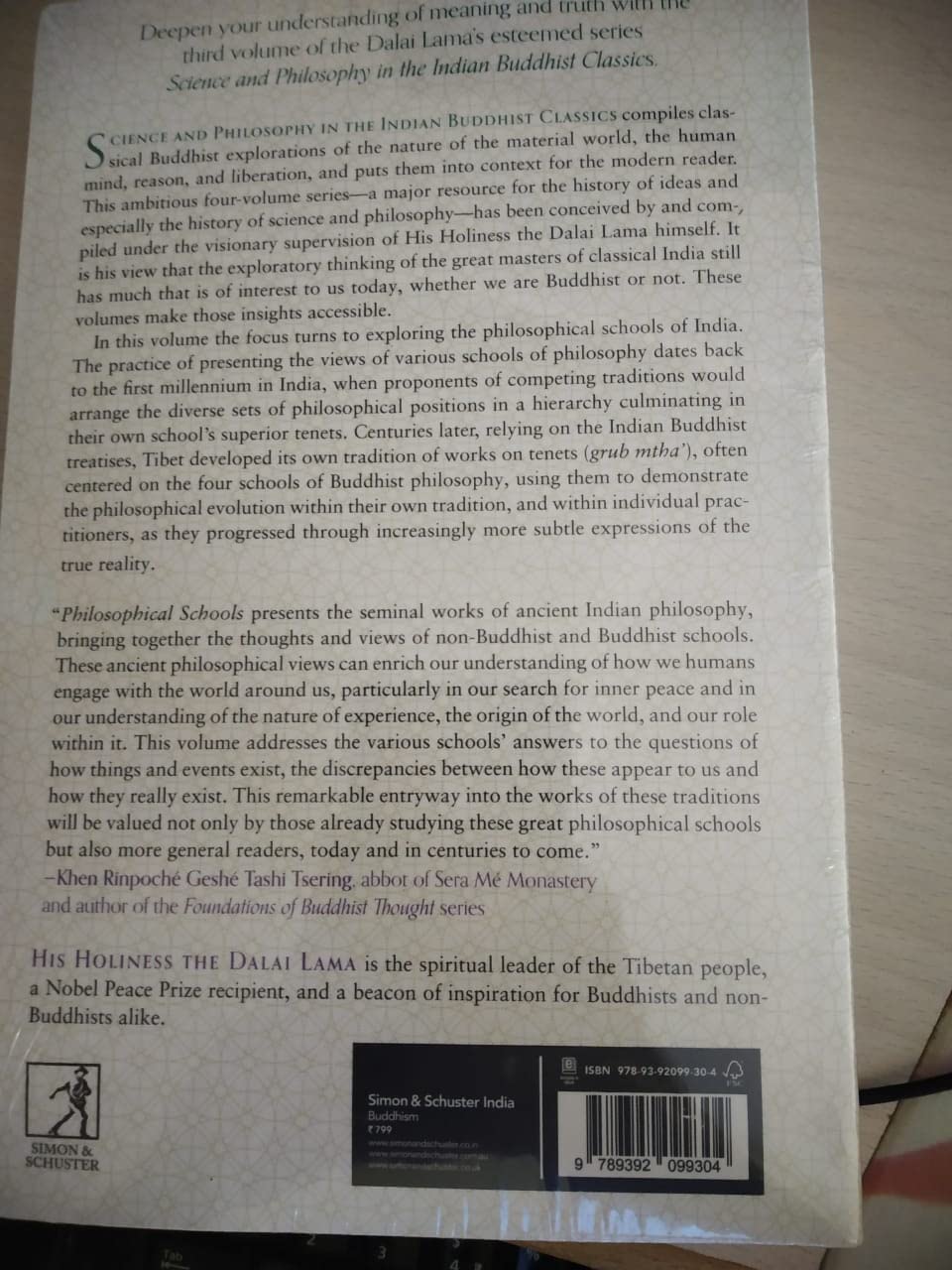 Simon Schuster SCIENCE PHILOSOPHY IN THE INDIAN BUDDHIST CLASSICS(VOL 3 ...