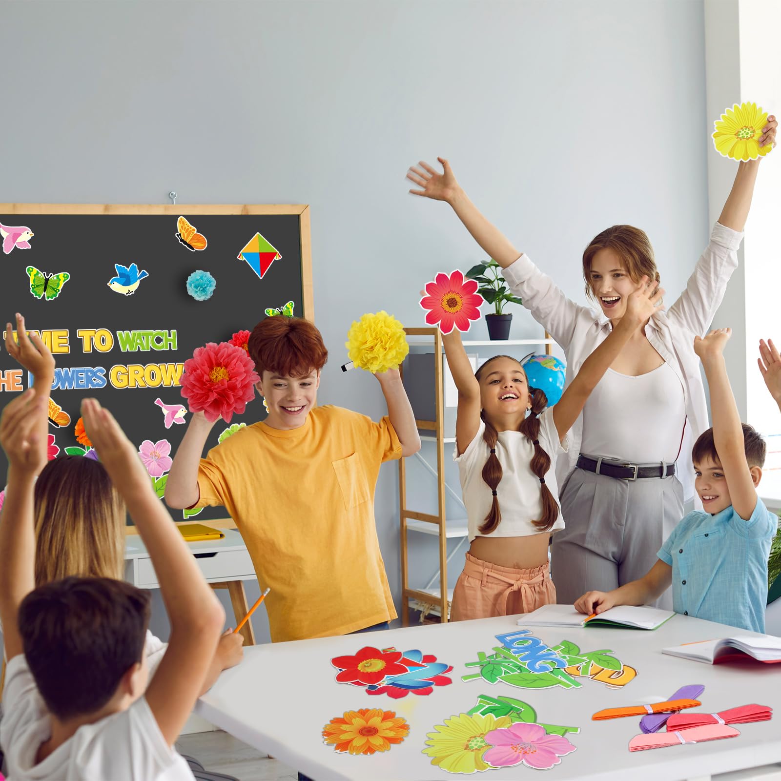 Snapklik.com : 3D Summer Flowers Bulletin Board Decorations Set For ...