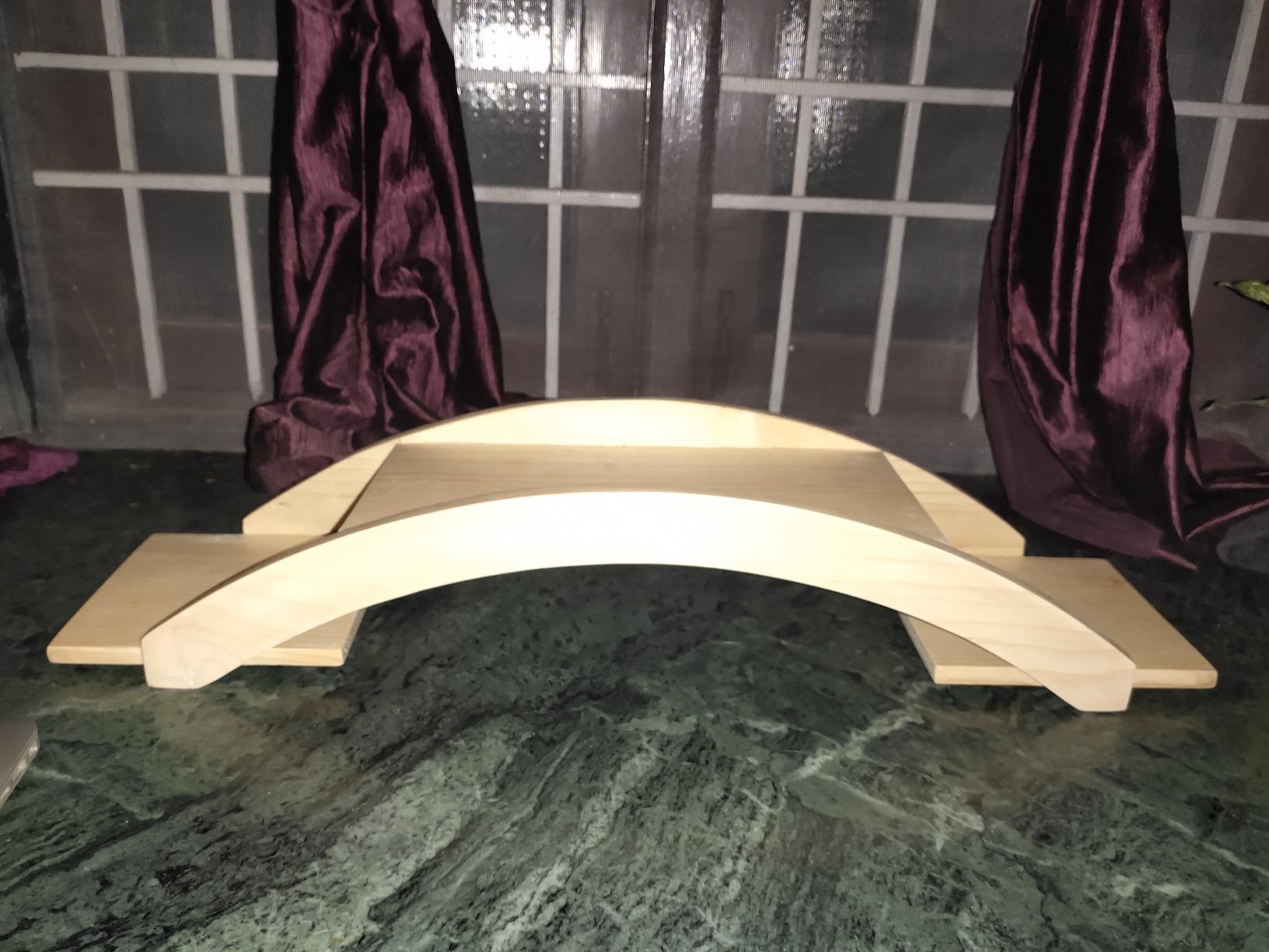 LYCKA Wooden Bridge Planter Stand for Balcony Indoor Outdoor Garden ...