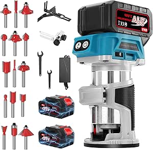 IKLestar Cordless Compact Wood Router Tool, 21V Electric Trimmer With ...