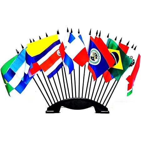 Amazon.com : ANLEY 24 Countries Deluxe Desk Flags Set - 8 x 5 Inches ...