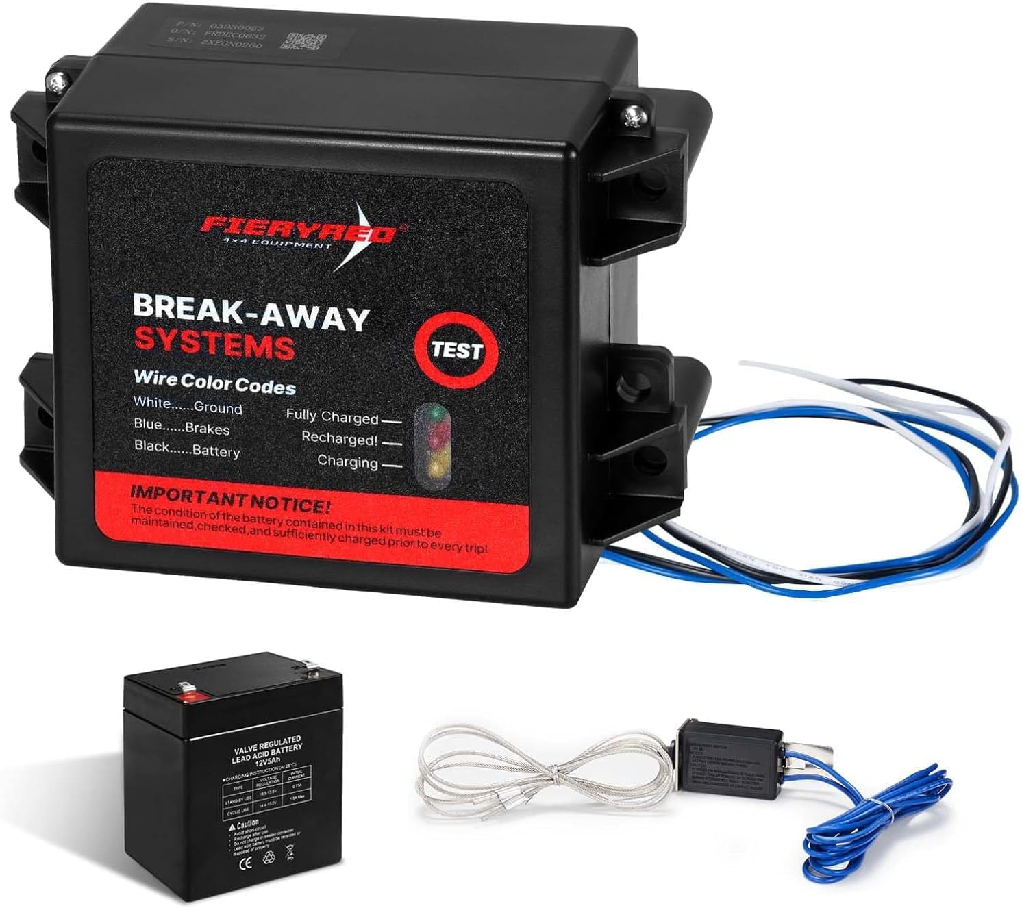 Amazon.com: 12V Trailer Breakaway Kit, Trailer brake controller with ...