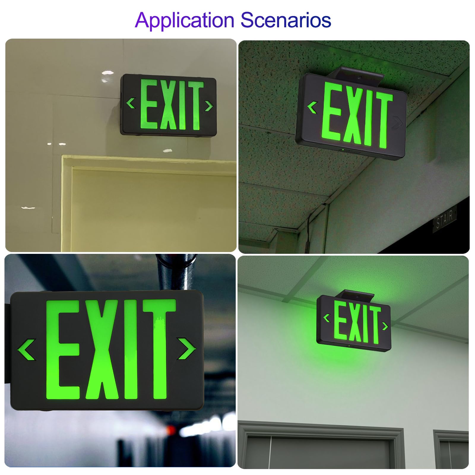 Snapklik.com : TANLUX Green Exit Sign