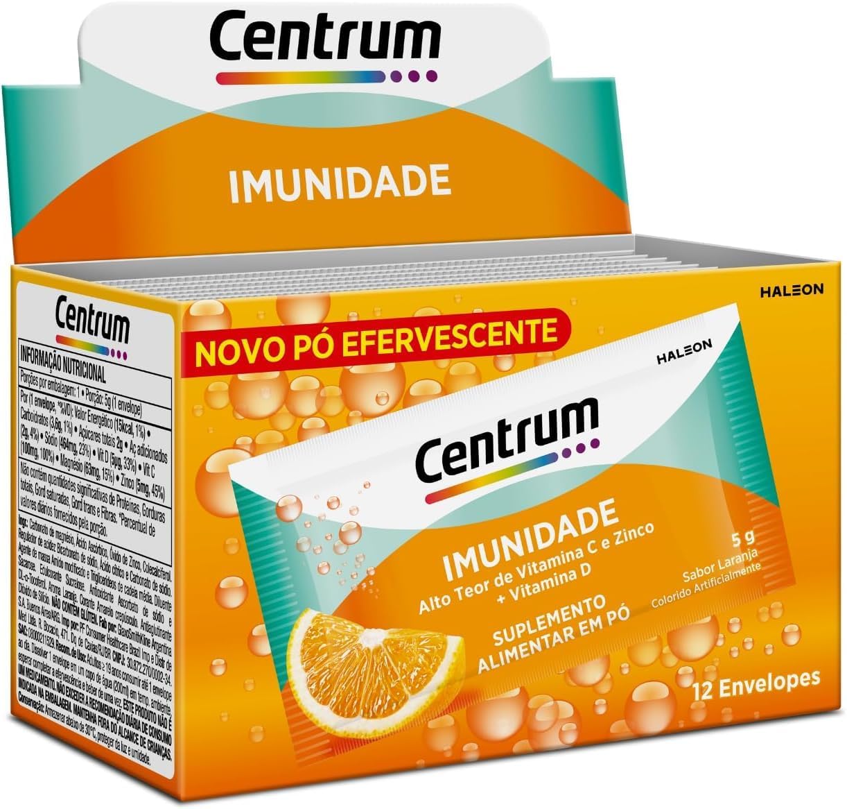 Centrum Imunidade Multivitaminico em Sachê, com Vitamina C, Vitamina D ...