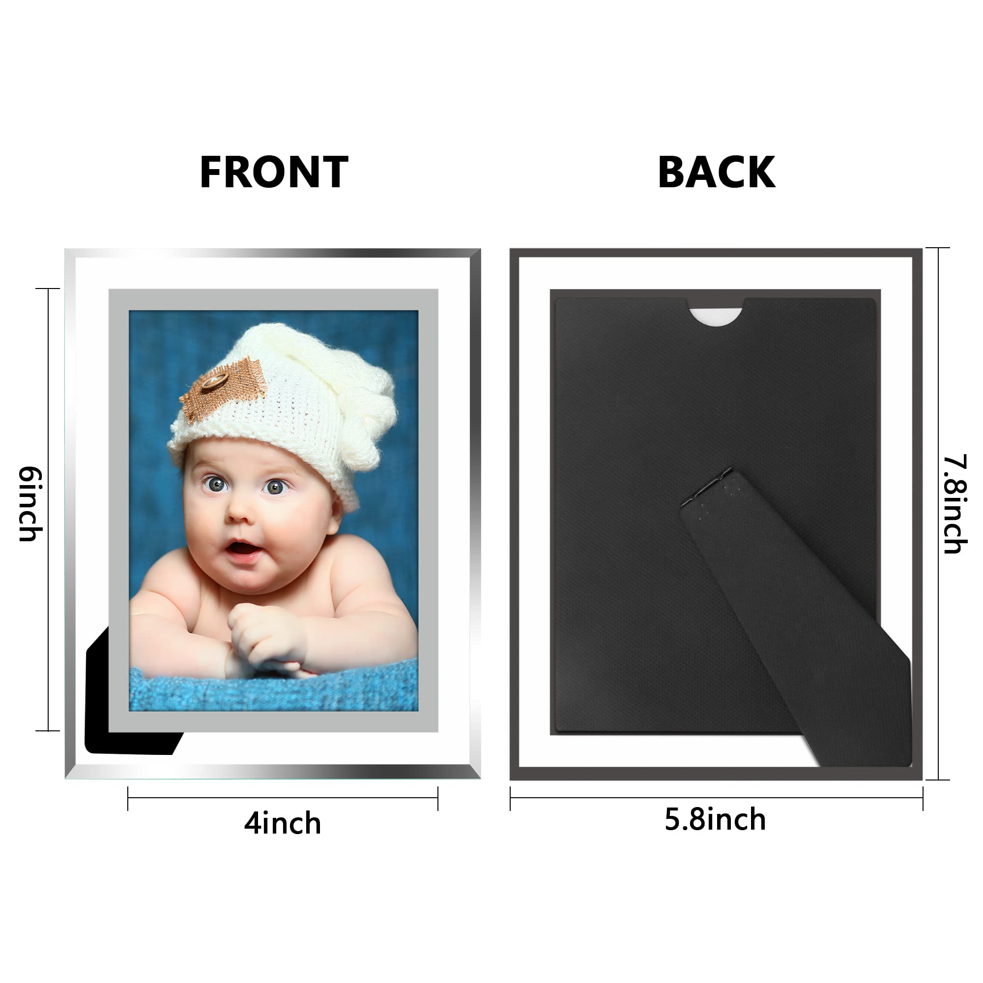 Snapklik.com : Vienrose 4x6 Picture Frame Set Of 1, Clear Glass Photo ...