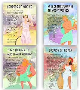 Amazon.com: Greek Gods Posters,Greek Mythology Wall Poster,Ancient ...