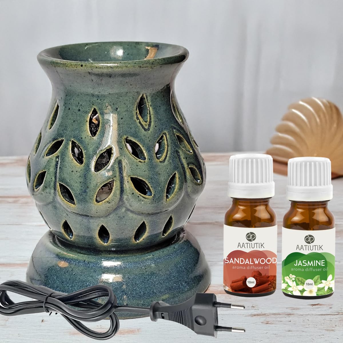 Aatiutik Handcrafted Ceramic Electric Fragrance Aroma Diffuser Oil ...