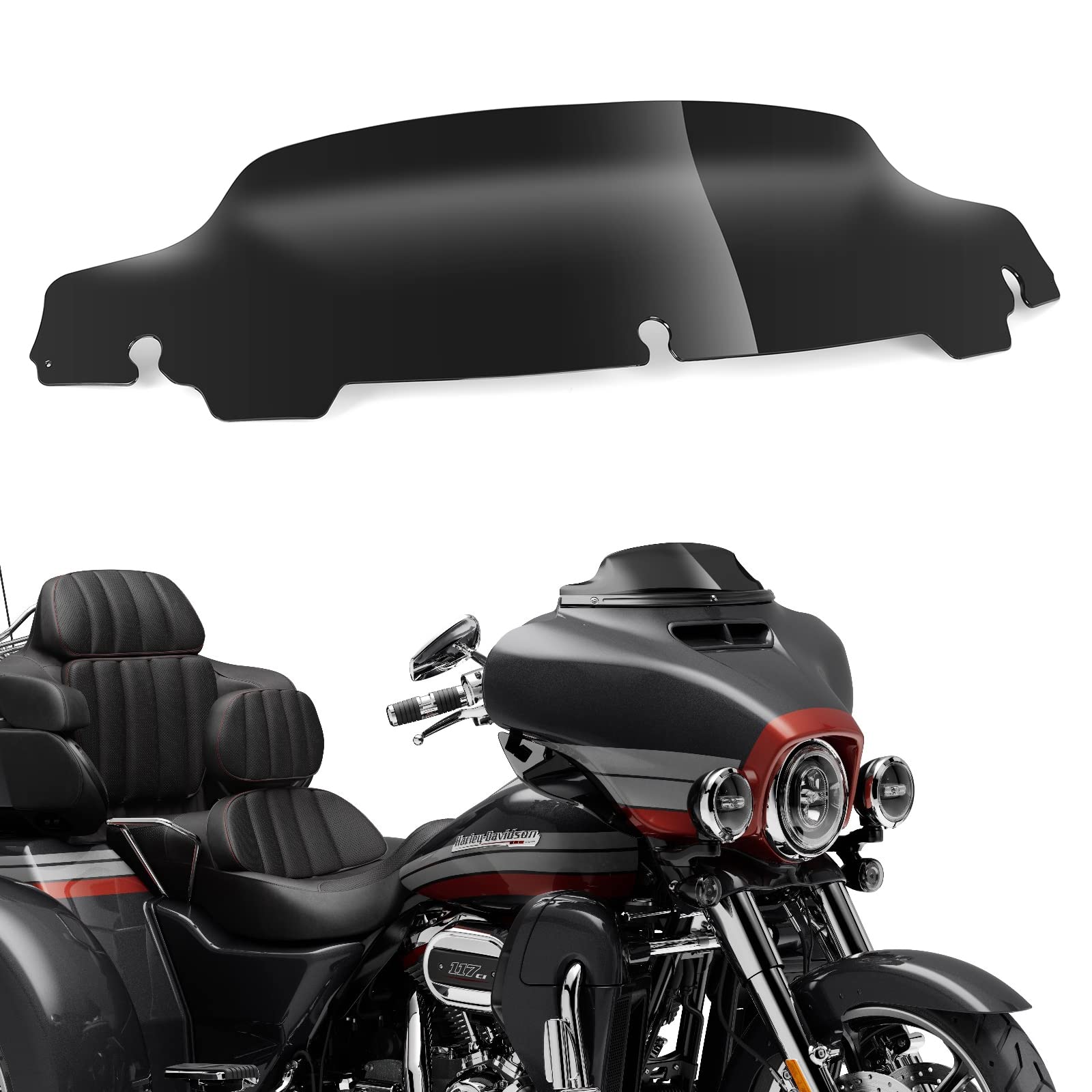 Amazon.com: 5 inch Motorcycle Windshield Windscreen Wind Splitter ...