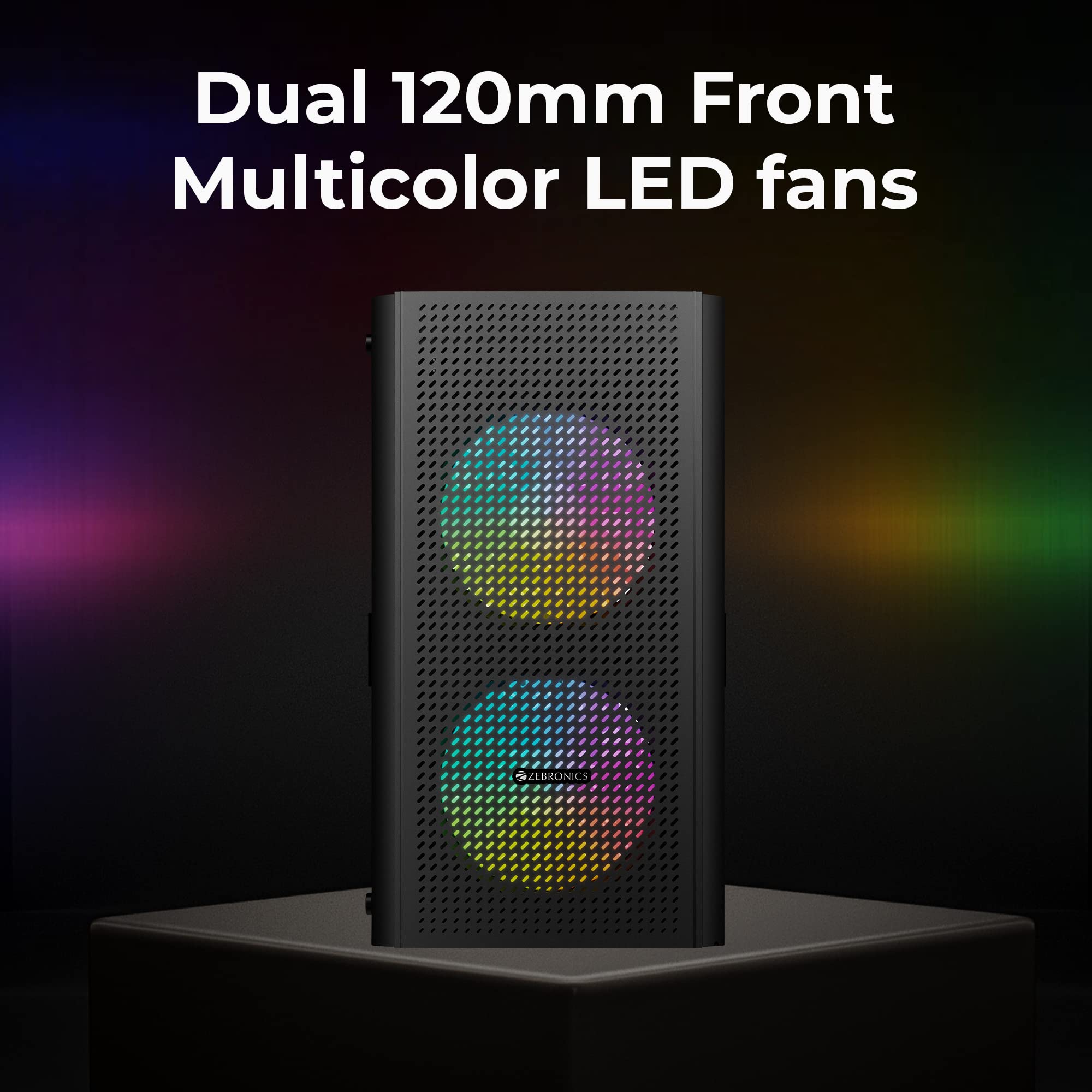 ZEBRONICS Zeb-AUXO Premium Gaming Cabinet with Micro ATX Support, USB3 ...