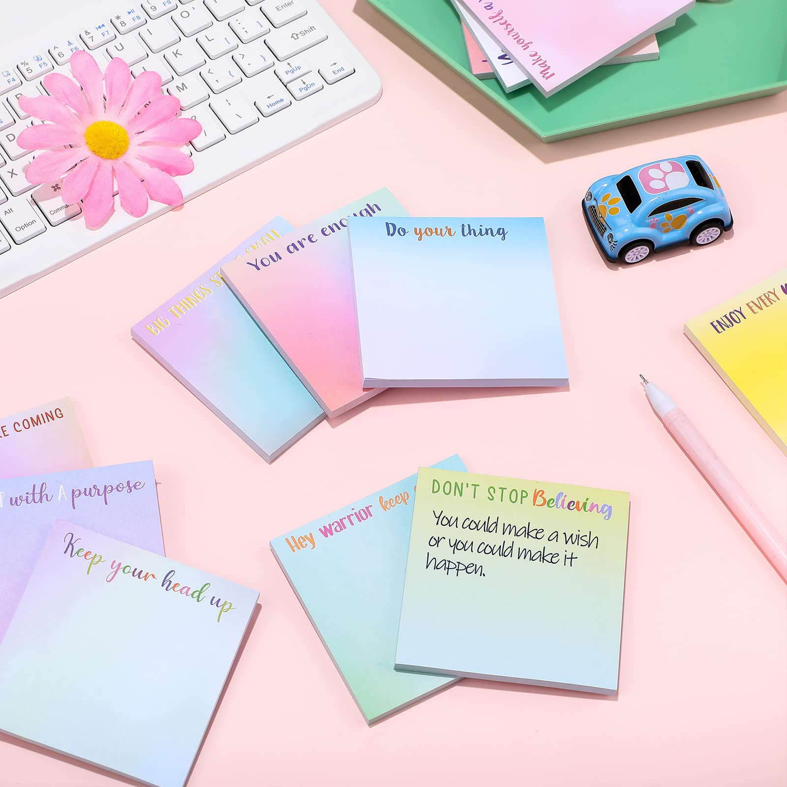 Snapklik.com : Zonon 12 Pieces Inspirational Sticky Notes 3 X 3 Inch ...
